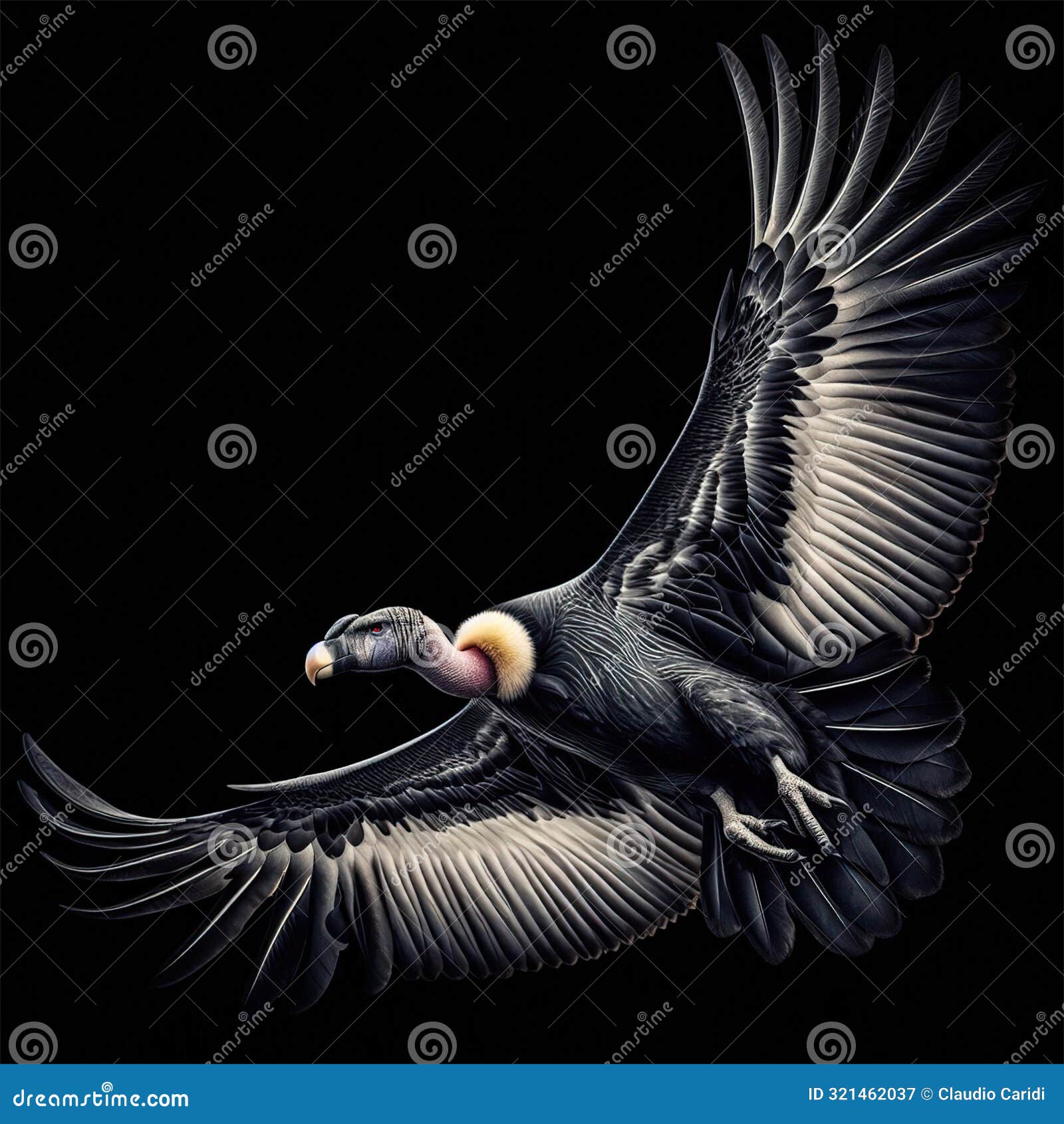 Andean Condor Isolated On Black Background Stock Photo | CartoonDealer ...