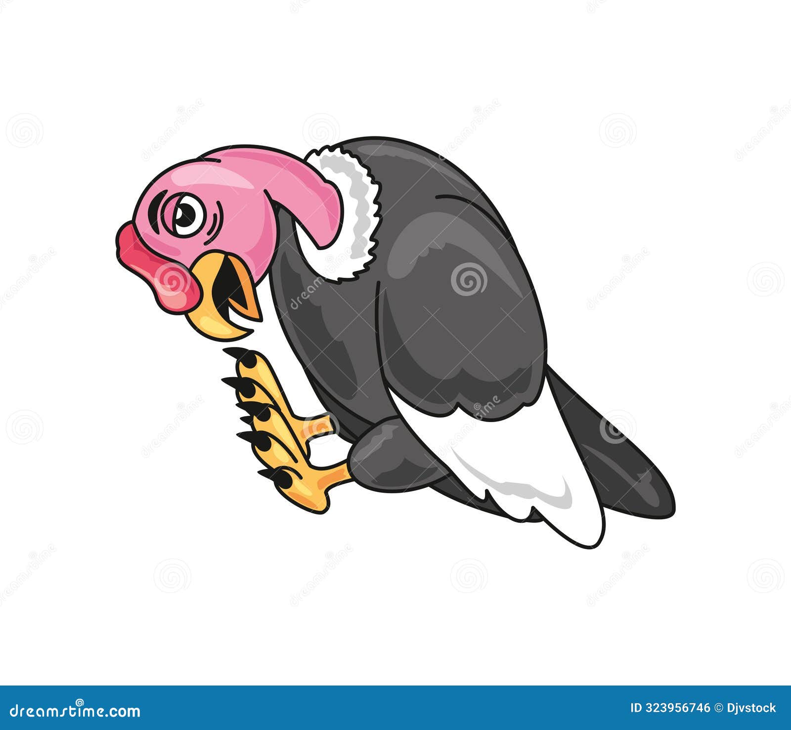 Andean condor sad cartoon stock illustration. Illustration of isolated ...