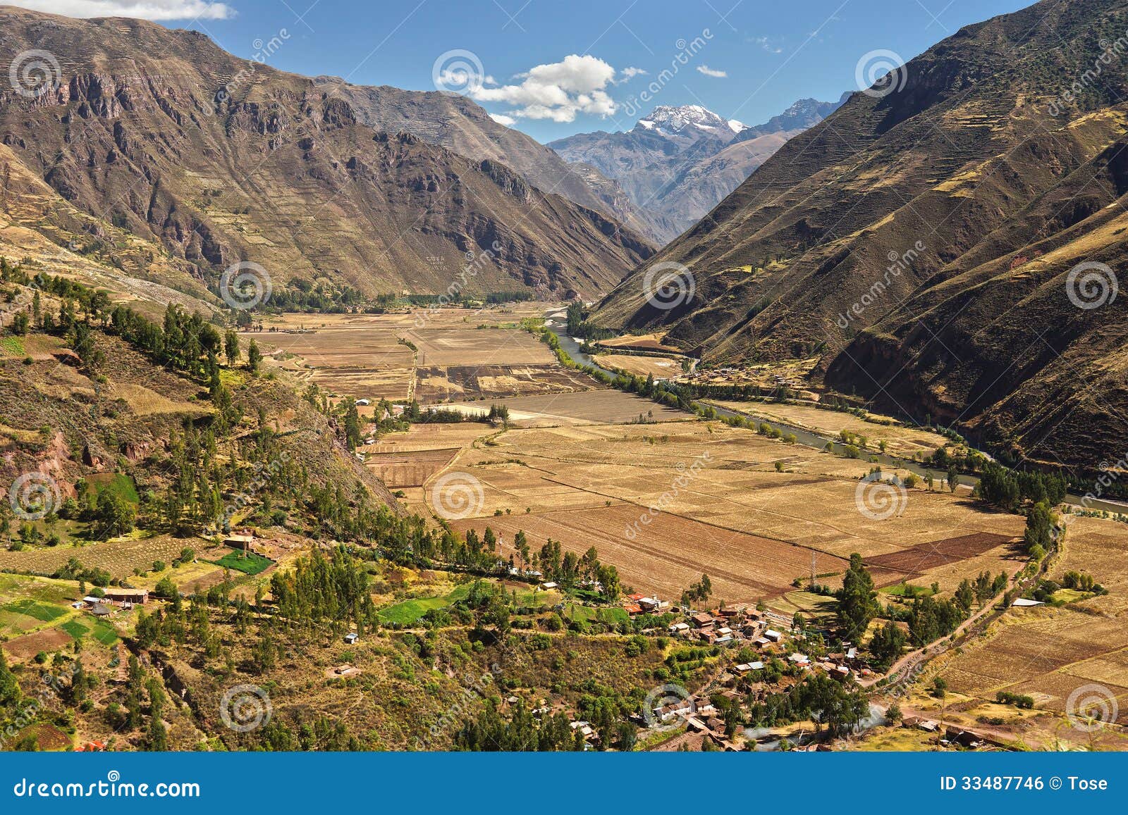 Andean Valley and Urubamba River Stock Photo - Image of urubamba ...
