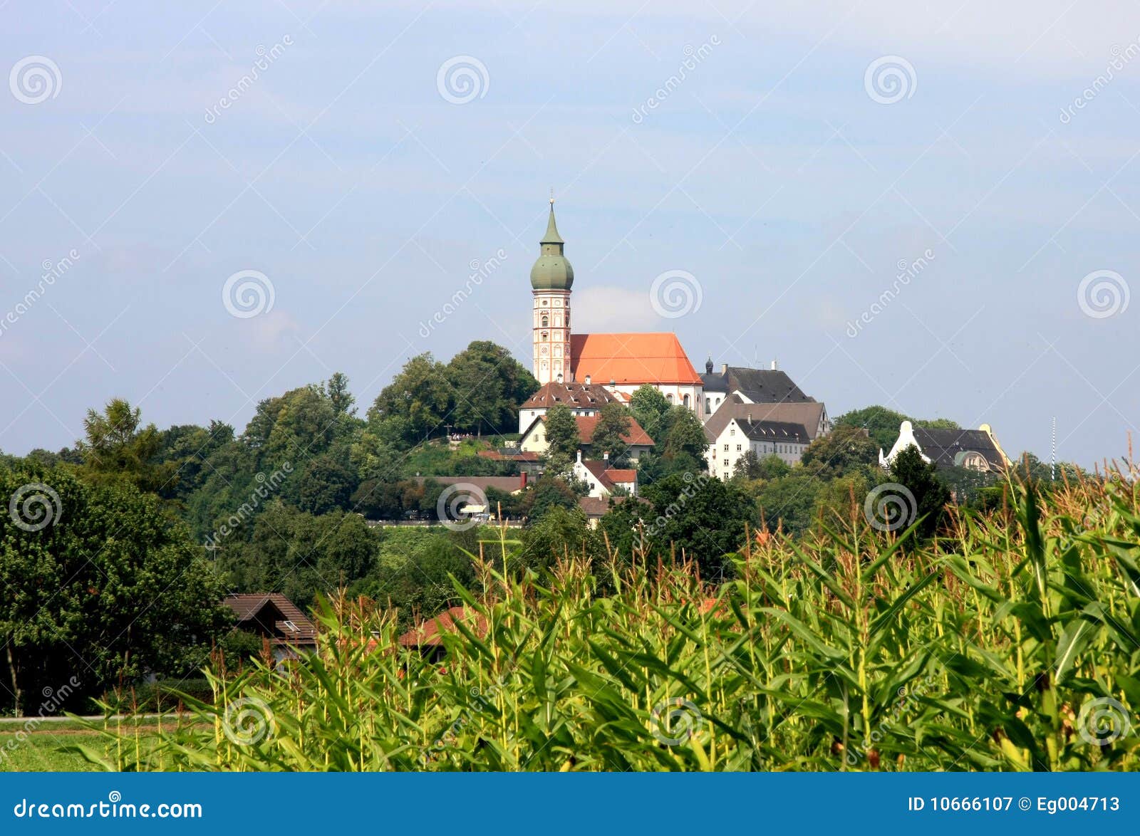 Andechs monastery stock image. Image of clouds, bavaria - 10666107