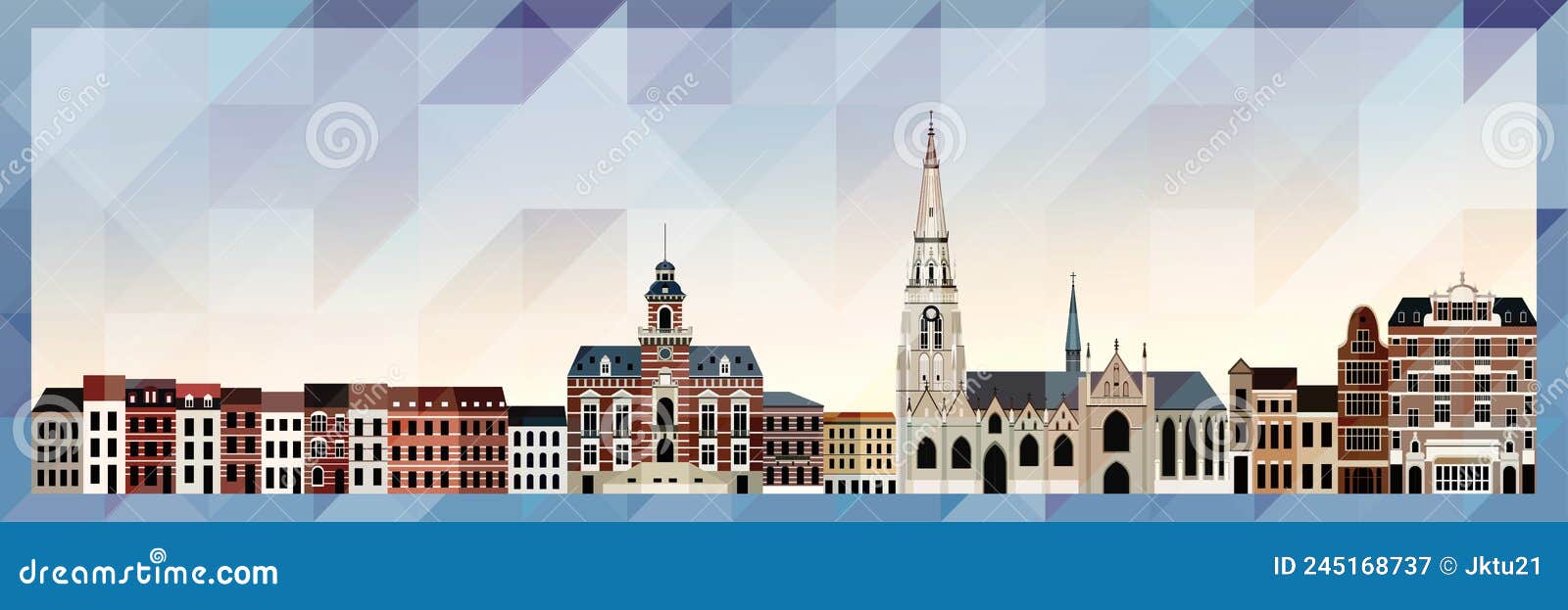 Anderlecht City Map In Retro Style. Outline Map Vector Illustration ...