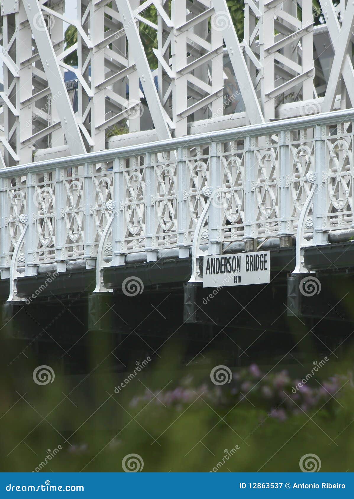 Anderson Bridge stock image. Image of classical, metal - 12863537