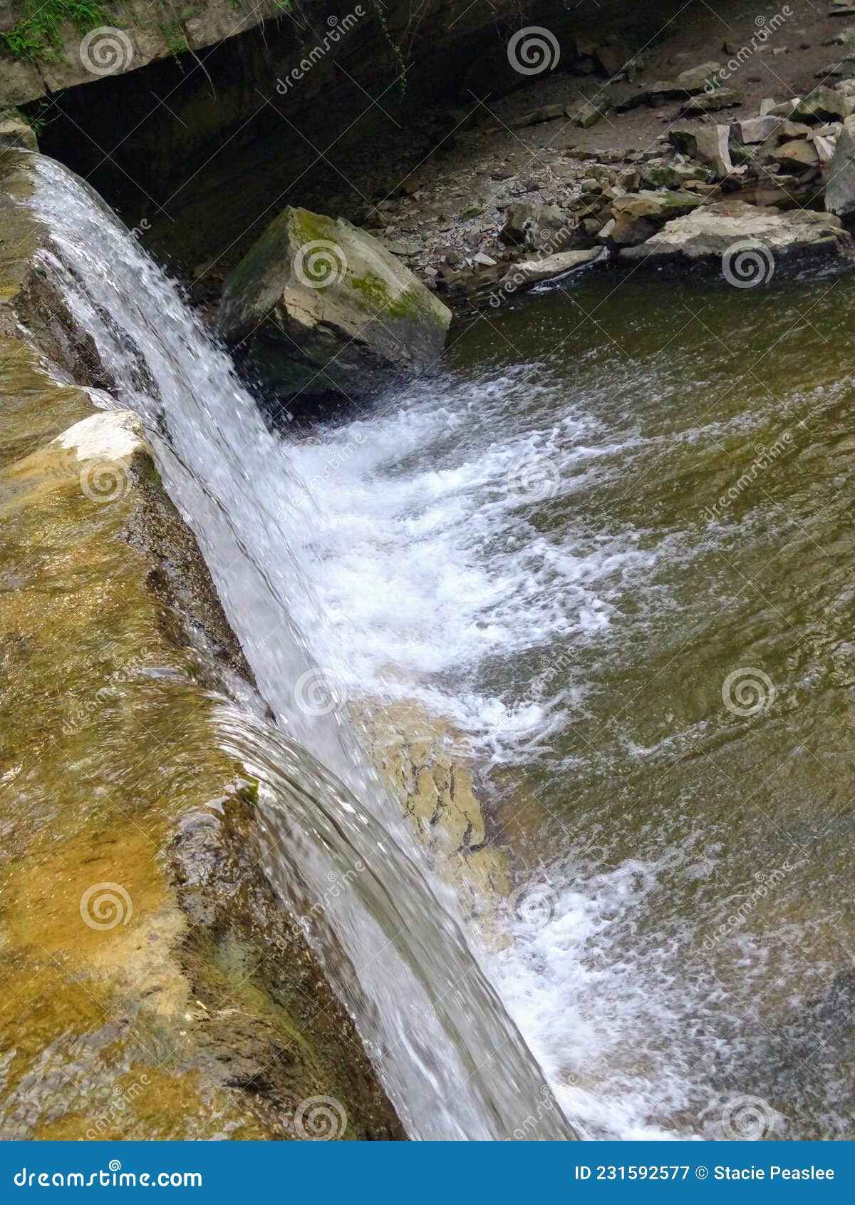 Anderson Falls Waterfall in Indiana Stock Image - Image of columbus ...