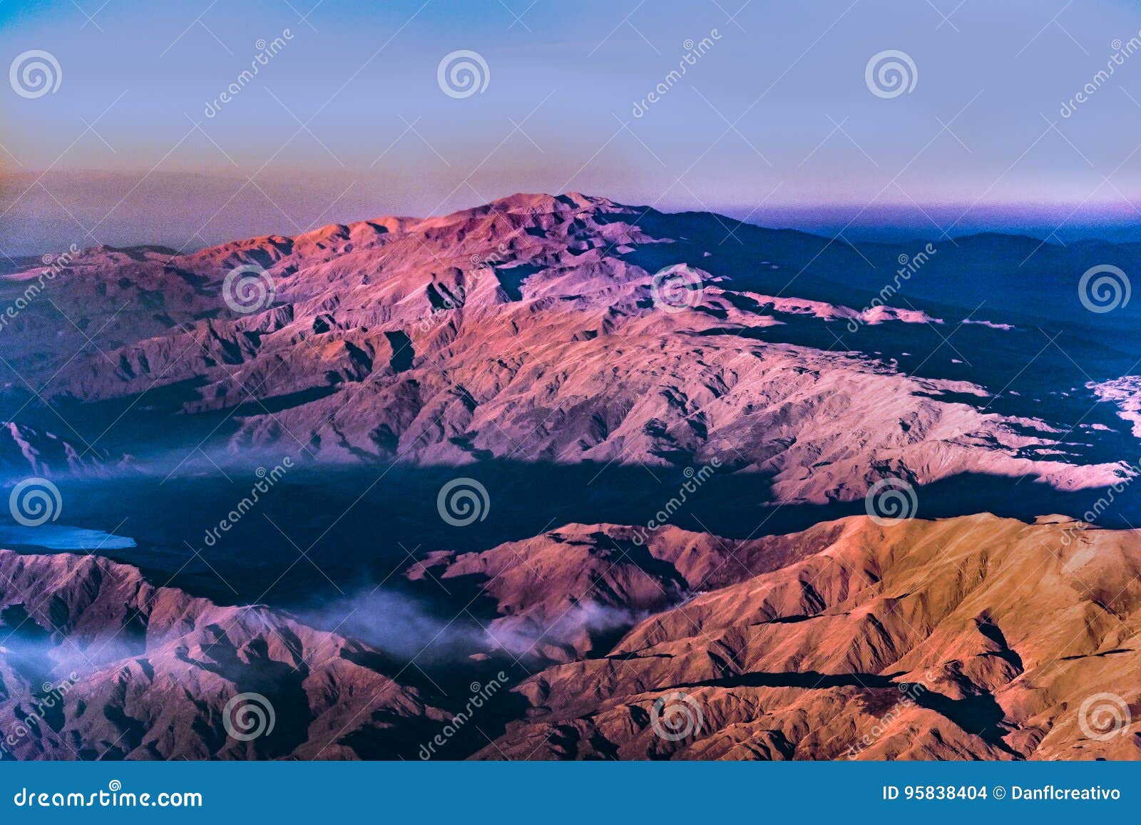 Andes Mountains Aerial Landscape Scene Stock Photo - Image of scenery ...