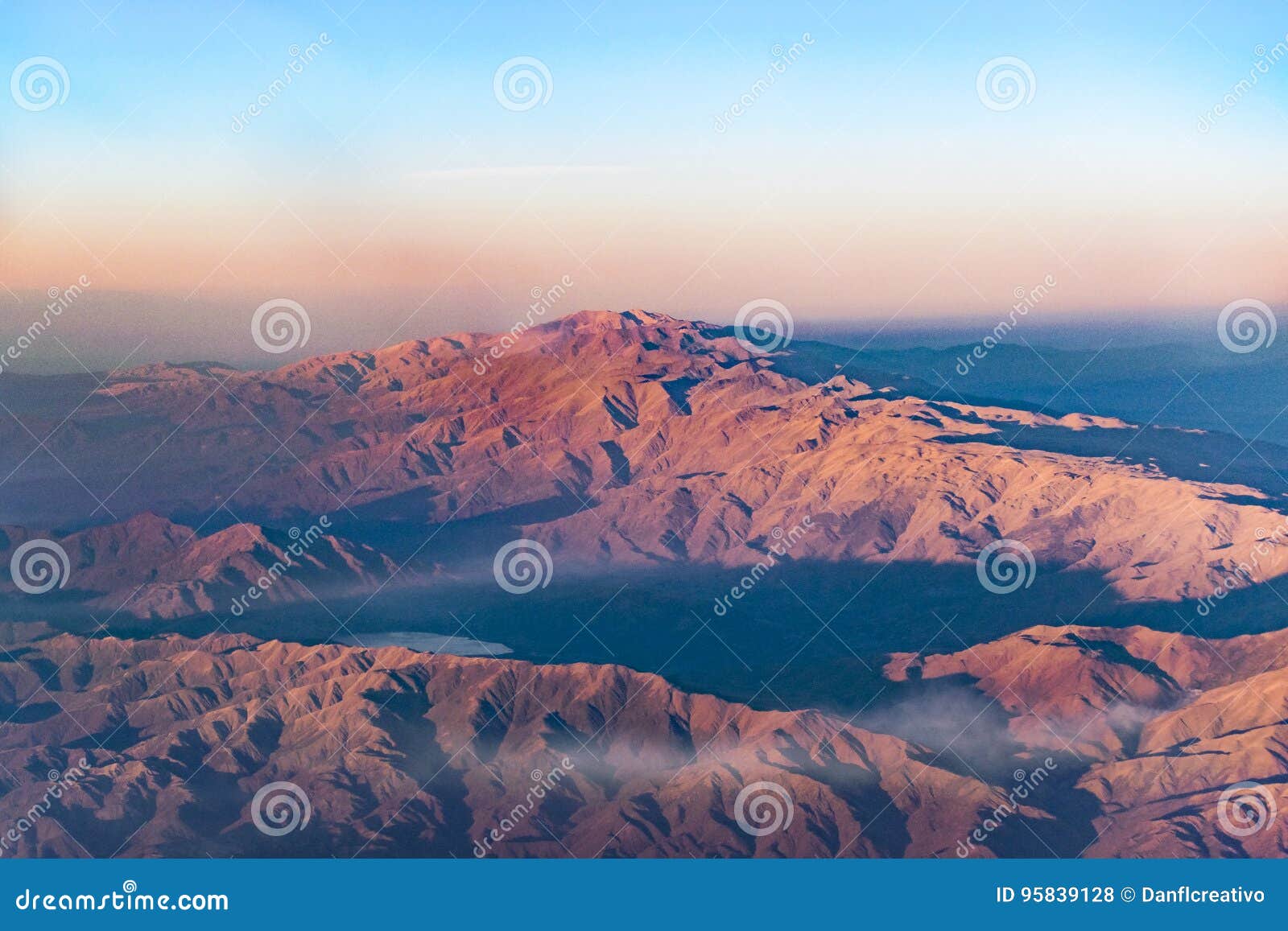 Andes Mountains Aerial Landscape Scene Stock Photo - Image of ...