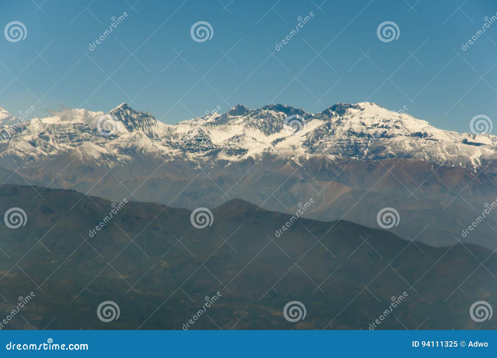 Andes Mountains - Chile stock image. Image of high, plane - 94111325