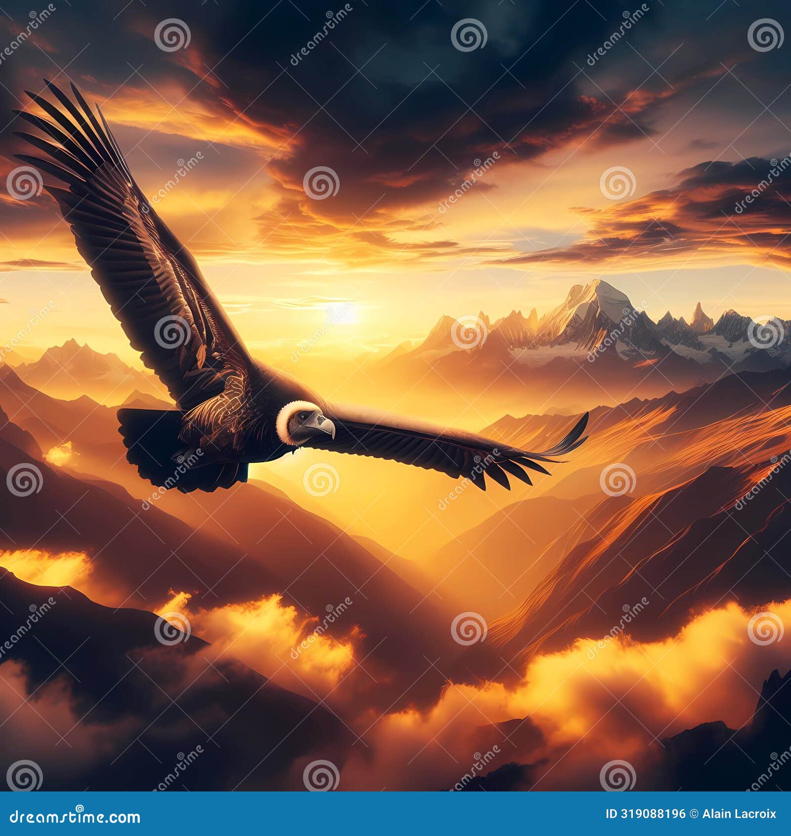 Andes mountains condor stock illustration. Illustration of andes ...