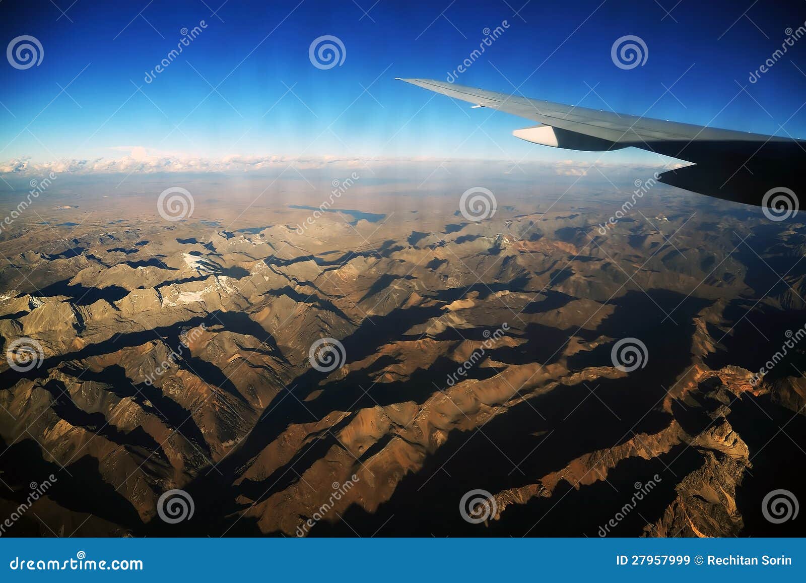 Andes Mountains Seen from the Plane Stock Image - Image of flight ...