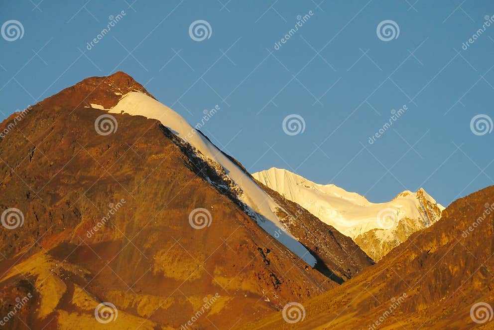 Andes mountains at sunset stock photo. Image of cerro - 79603234