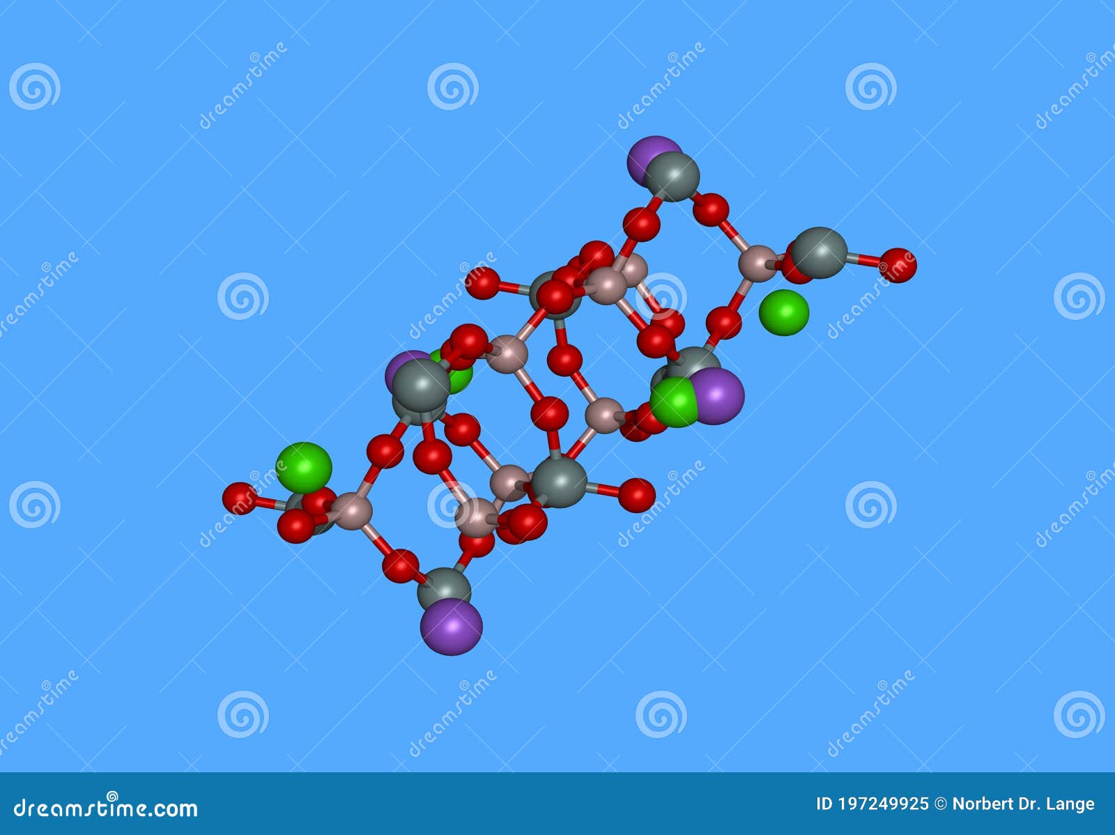 Andesin molecular model stock illustration. Illustration of computer ...