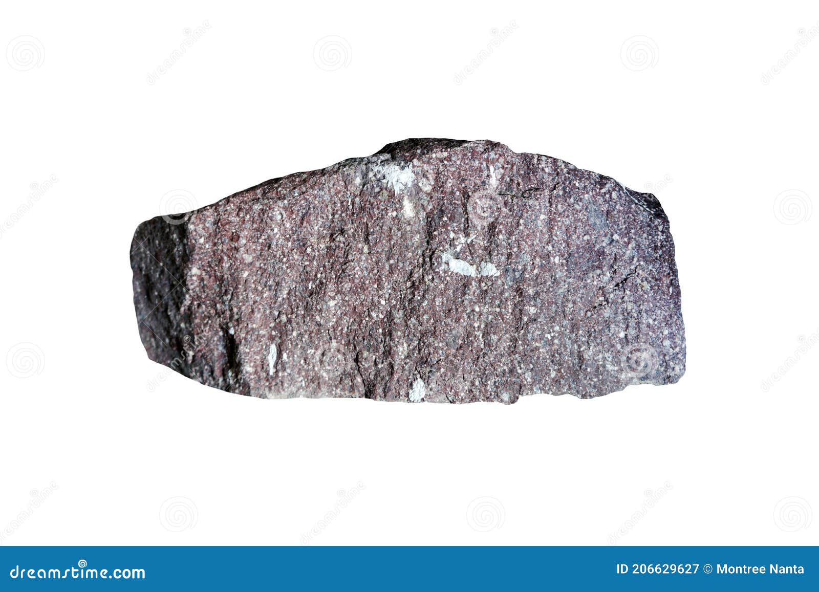 Raw Specimen of Andisite Rock Isolated on White Background. Stock Image ...