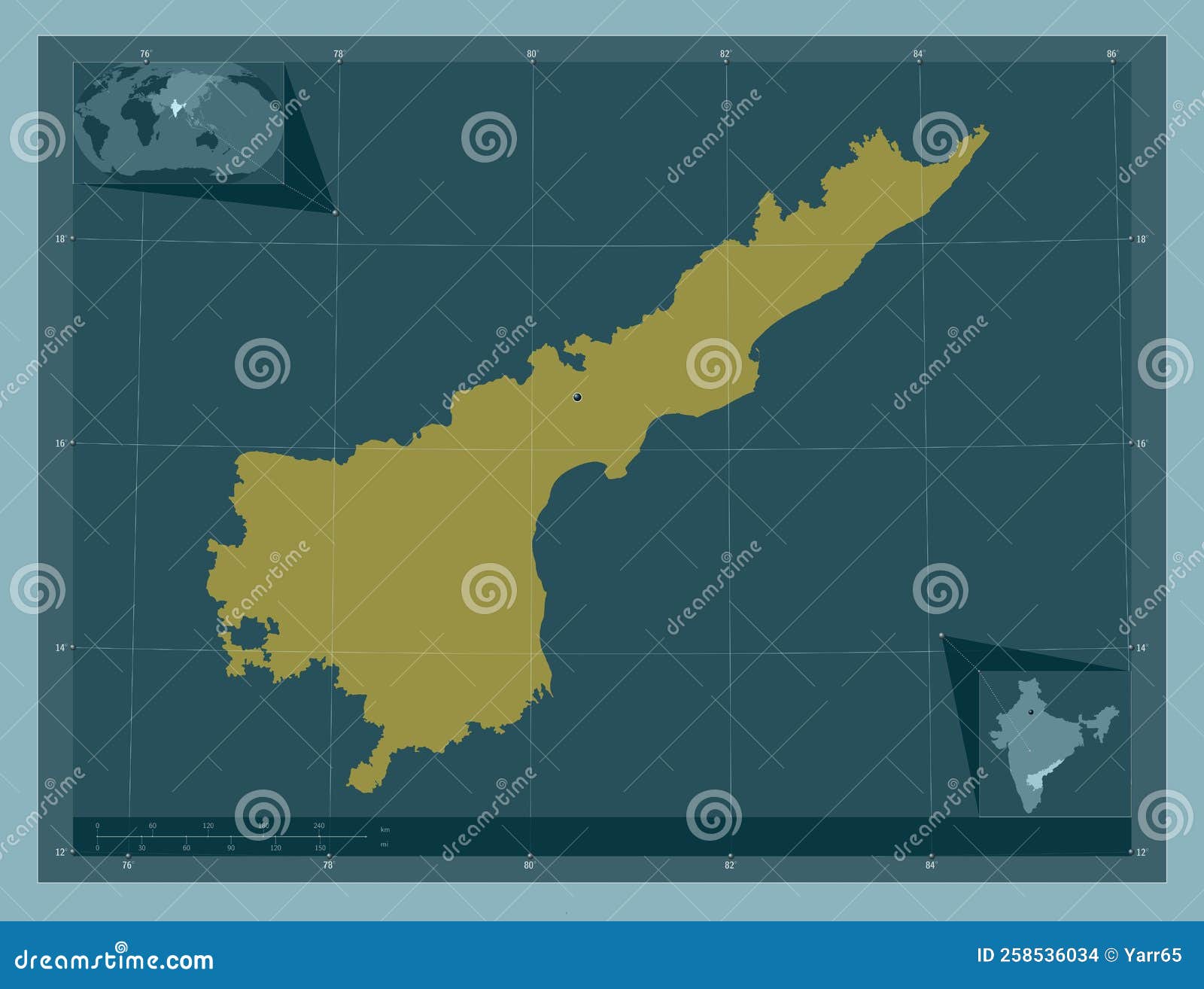 Andhra Pradesh, India. Solid. Capital Stock Illustration - Illustration ...