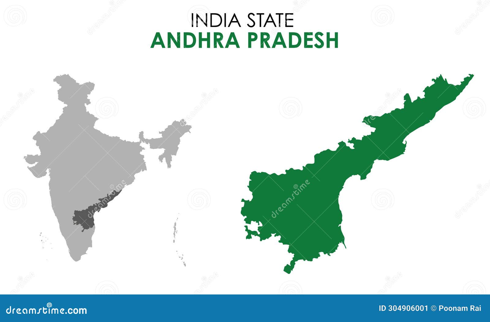 Andhra Pradesh Map of Indian State. Andhra Pradesh Map Illustration ...