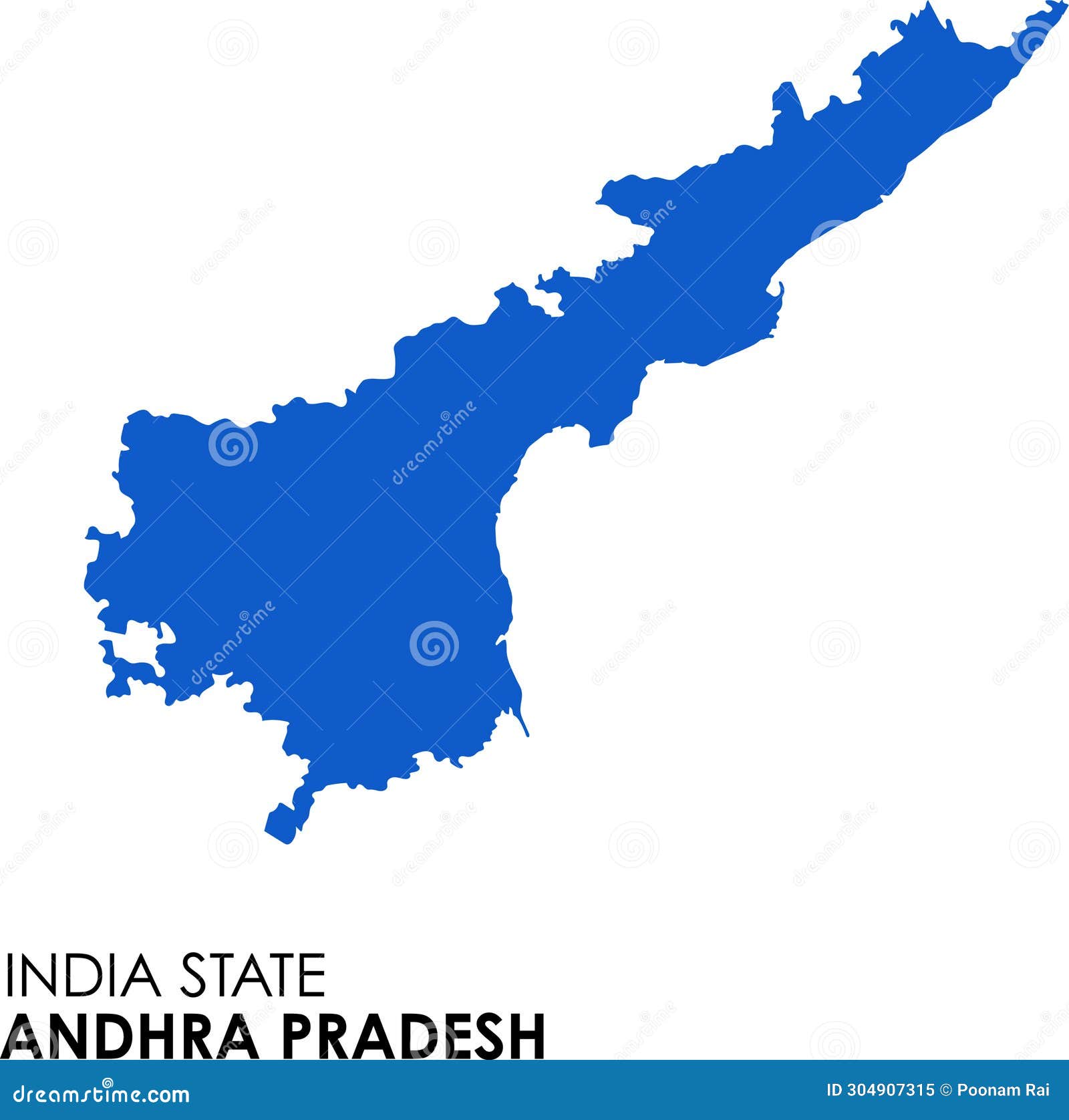 Andhra Pradesh Map of Indian State. Andhra Pradesh Map Illustration ...