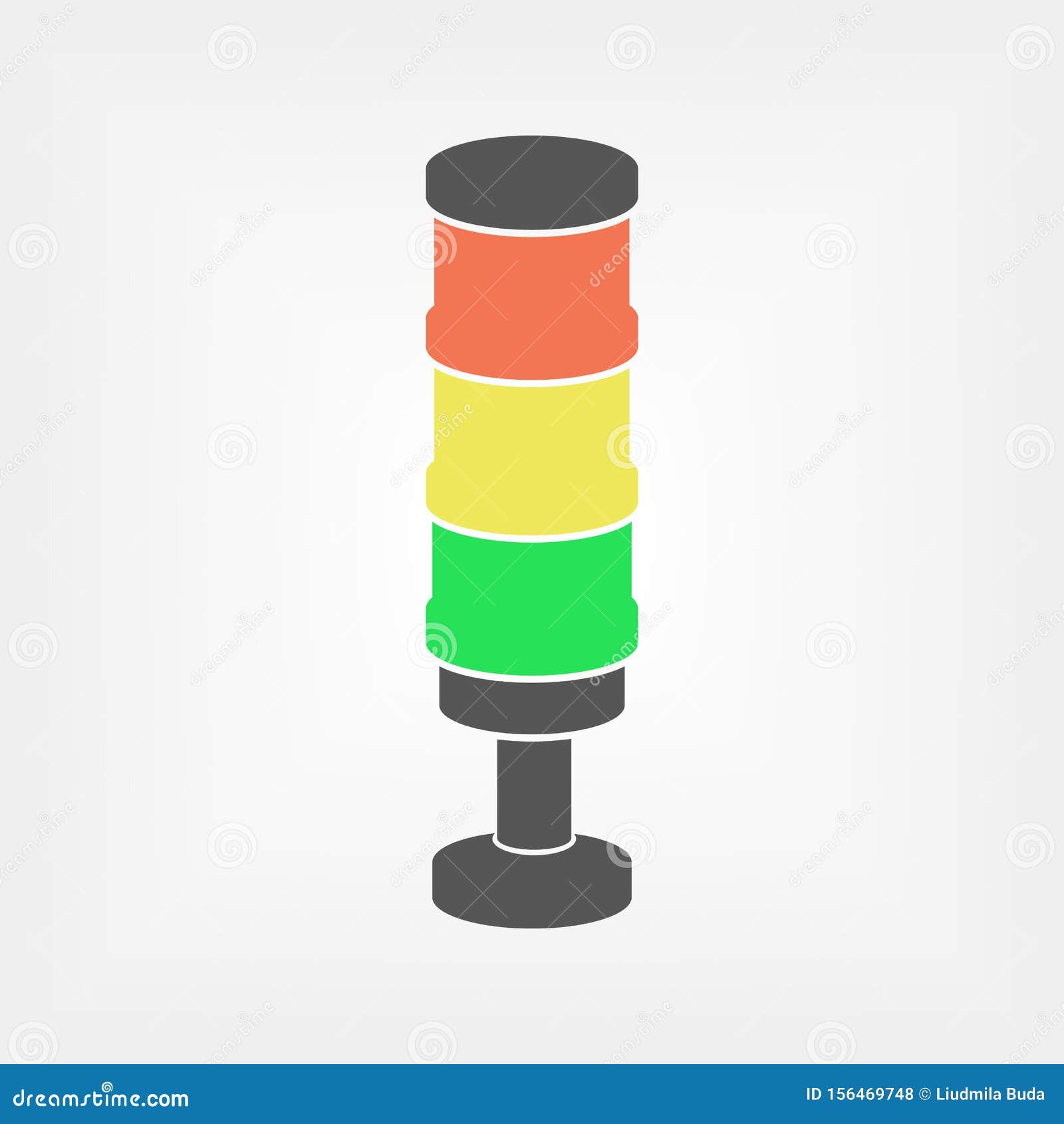 Andon Vector Illustration. Lean Manufacturing Tool Isolated Icon ...