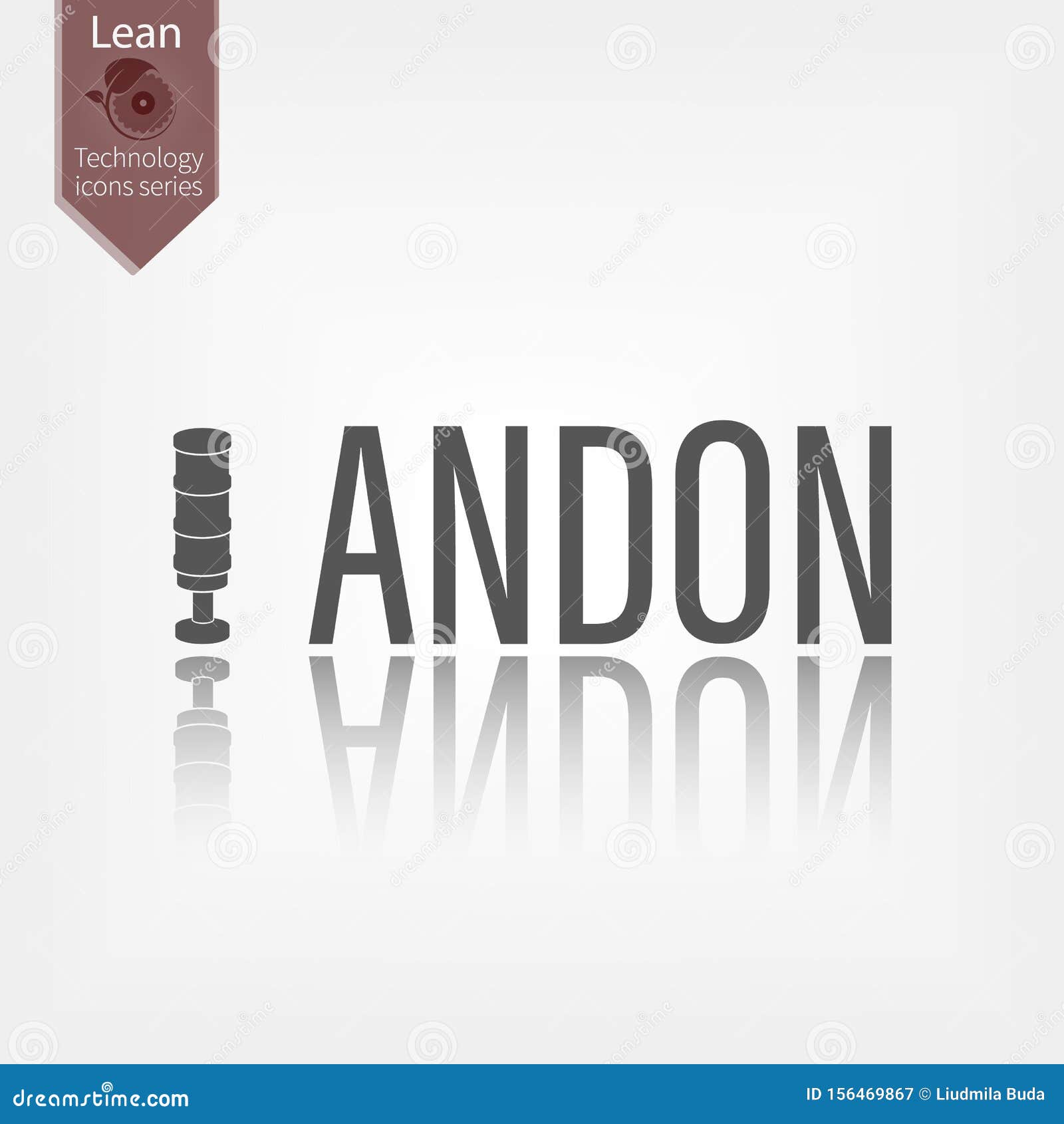 Andon Word Vector Illustration. Lean Manufacturing Tool Icon Stock ...