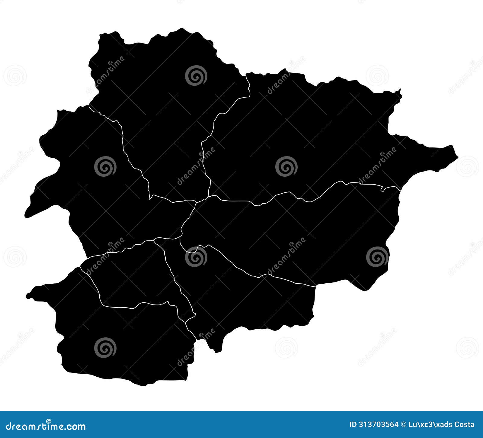 Canillo Outline Map Cartoon Vector | CartoonDealer.com #334667527