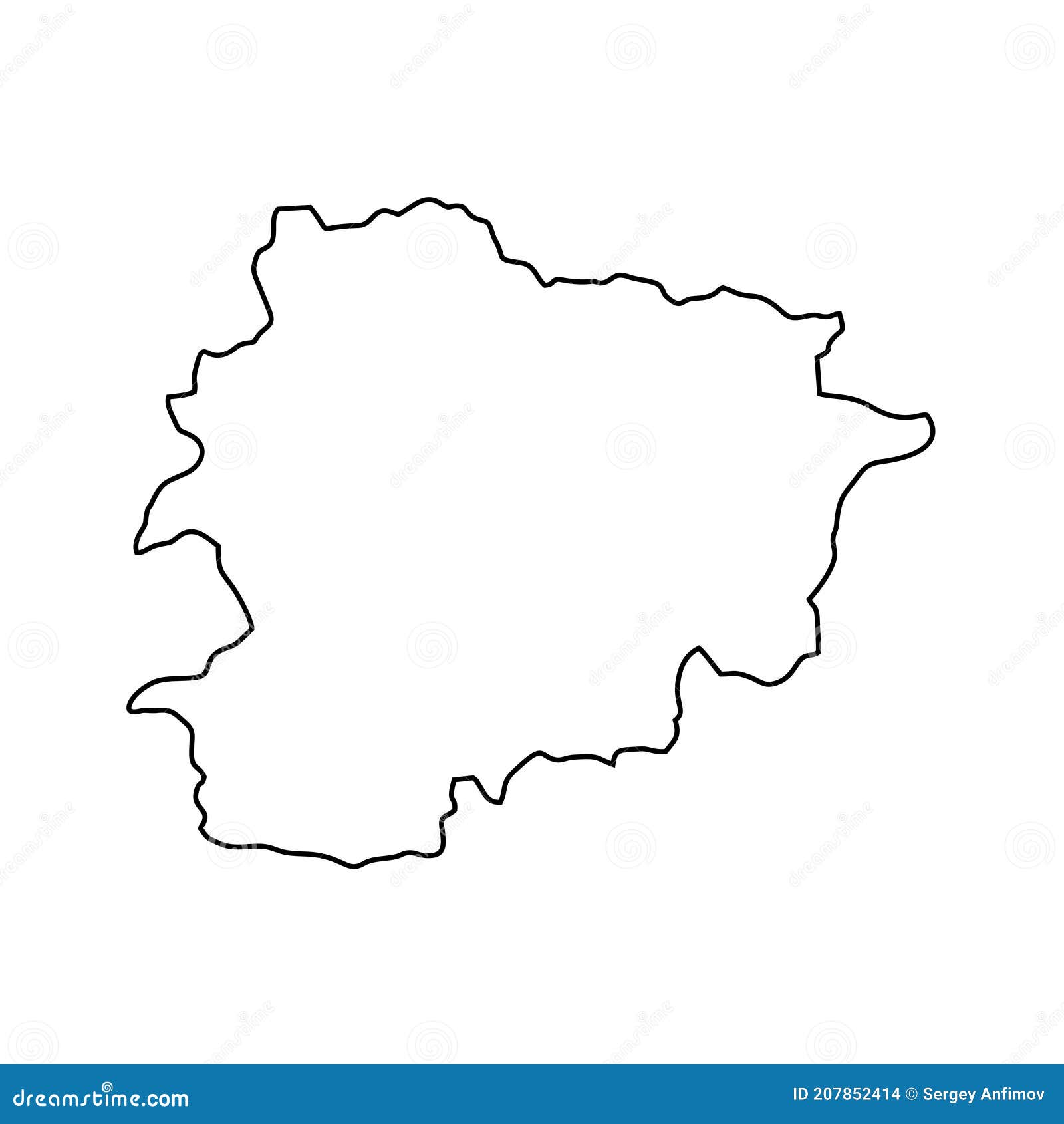 Andorra - Map Outline Country Stock Vector - Illustration of ocean ... Andorra - Map Outline Country Stock Vector - Illustration of ocean ...