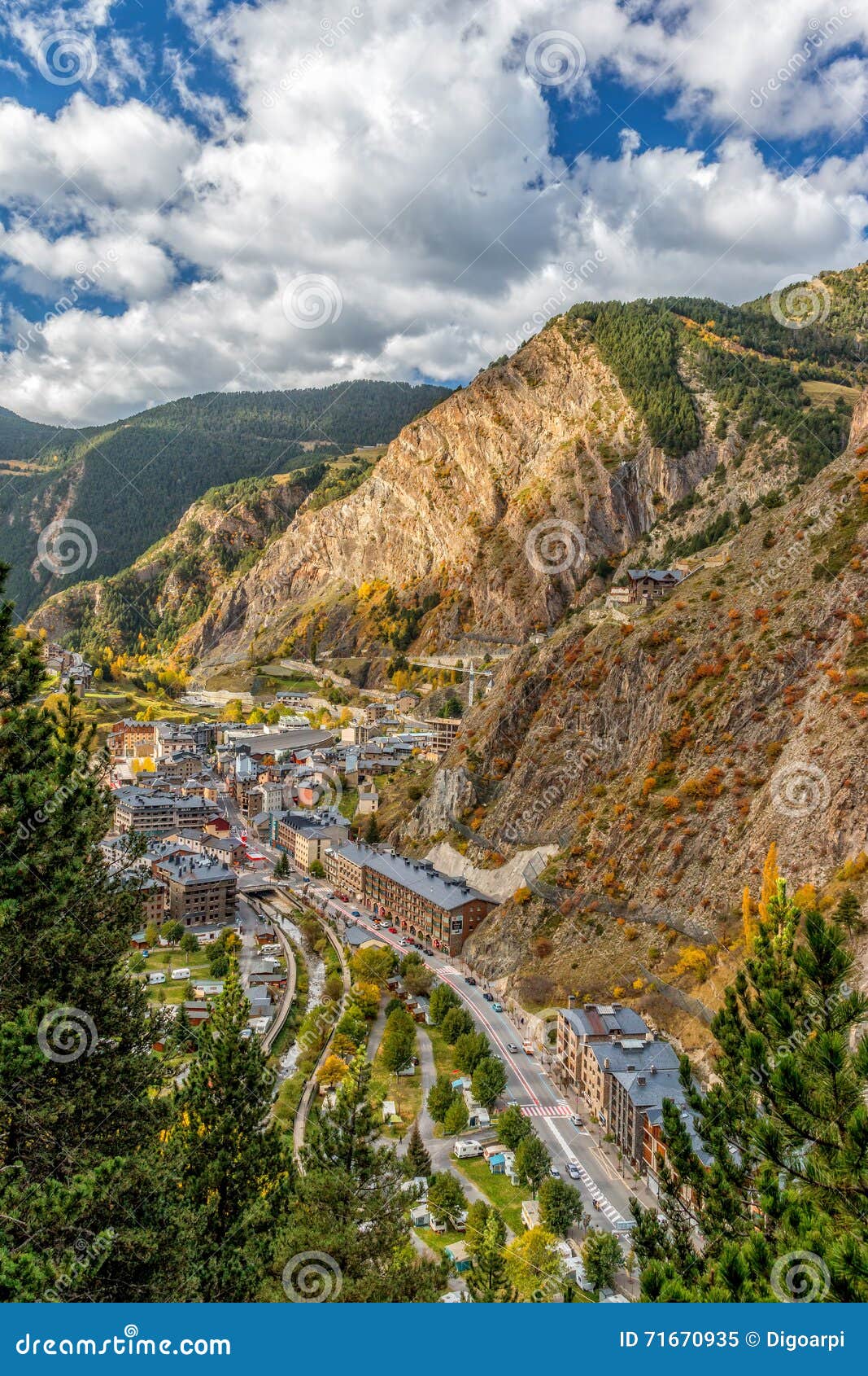 Andorra landscape stock image. Image of spring, season - 71670935