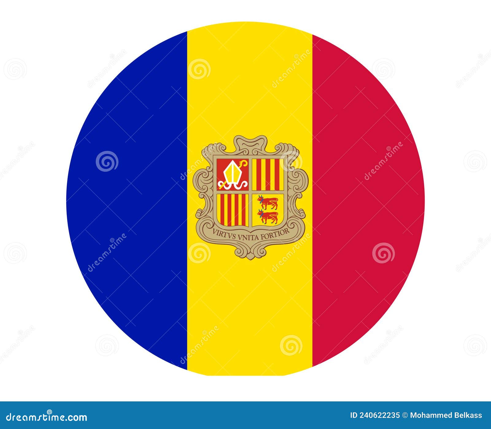 Andorra Flag National Europe Emblem Icon Vector Stock Vector ...