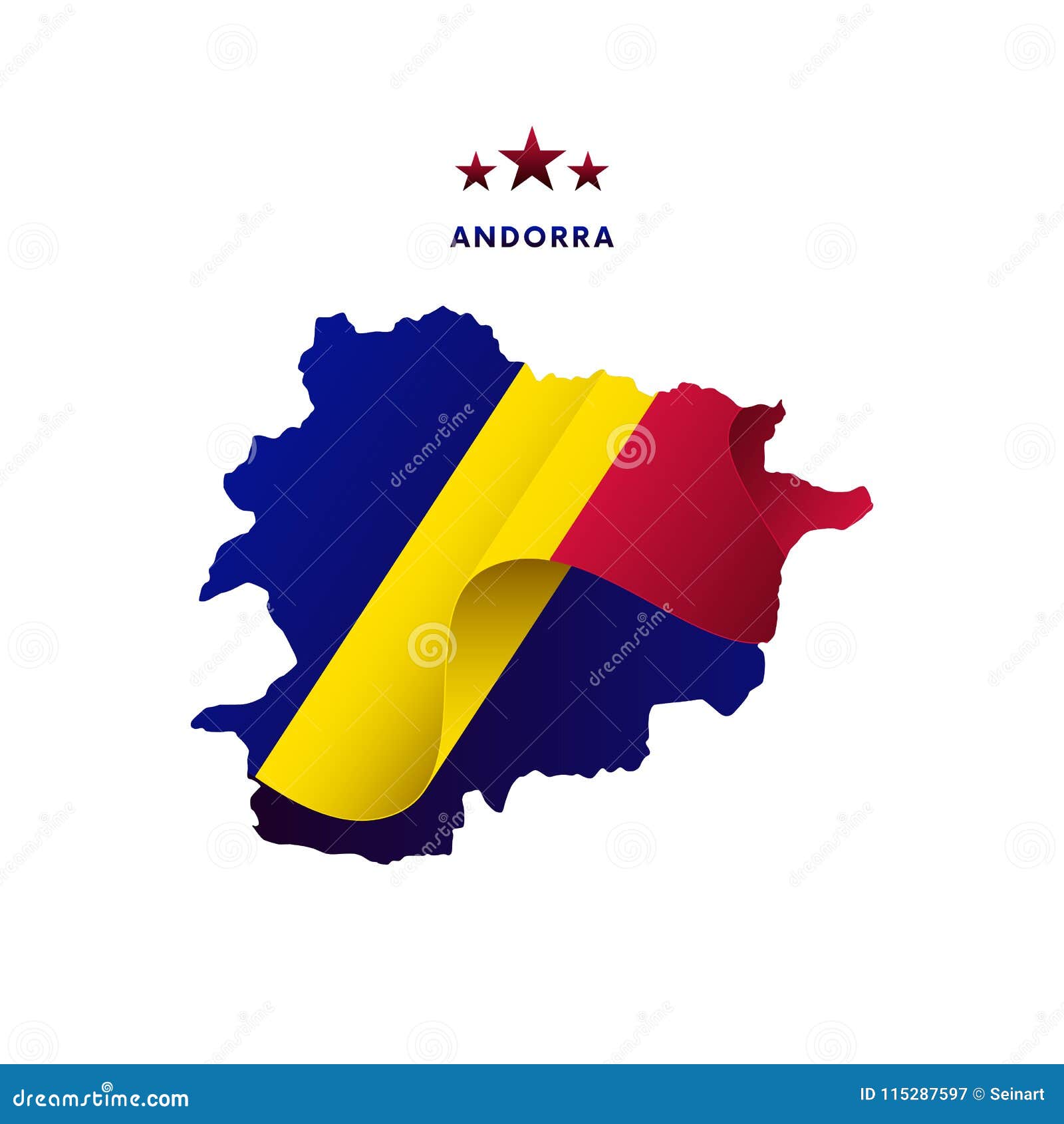 Andorra Map with Waving Flag. Vector Illustration. Stock Illustration ... Andorra Map with Waving Flag. Vector Illustration. Stock Illustration ...