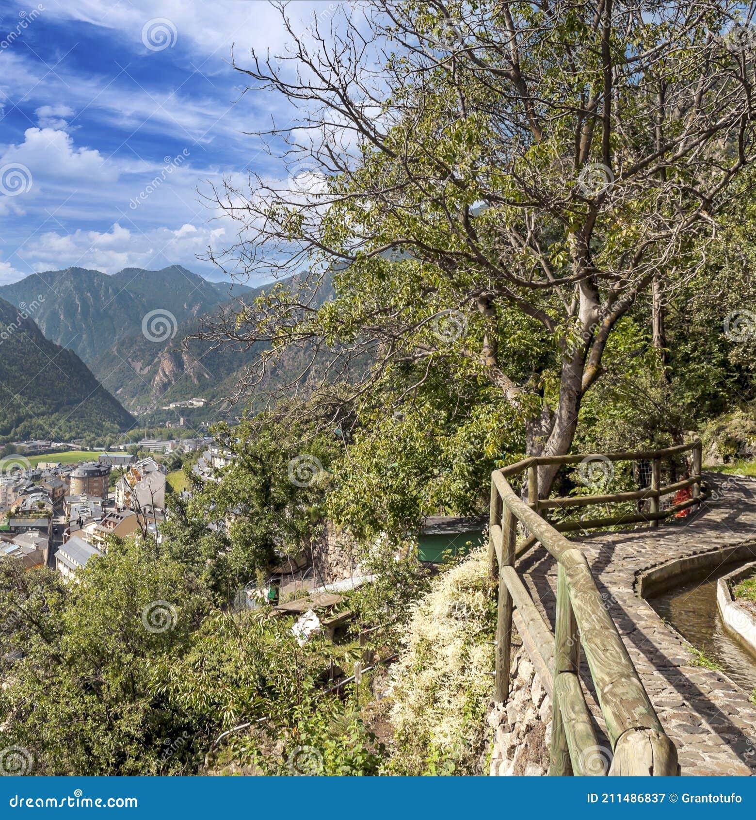 Andorra with nature stock image. Image of european, hill - 211486837