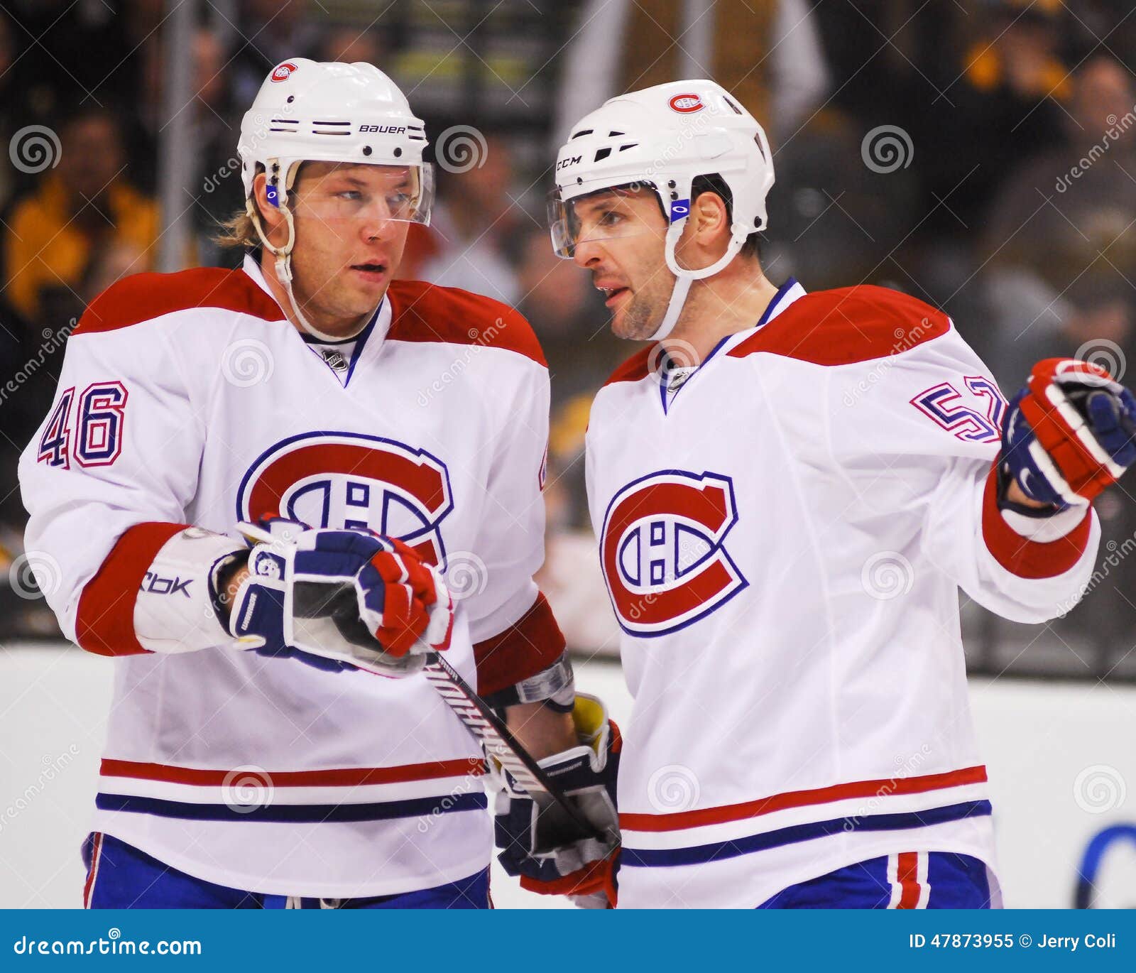 Andre Kostitsyn and Mathieu Darche Montreal Canadiens. Editorial Image ...