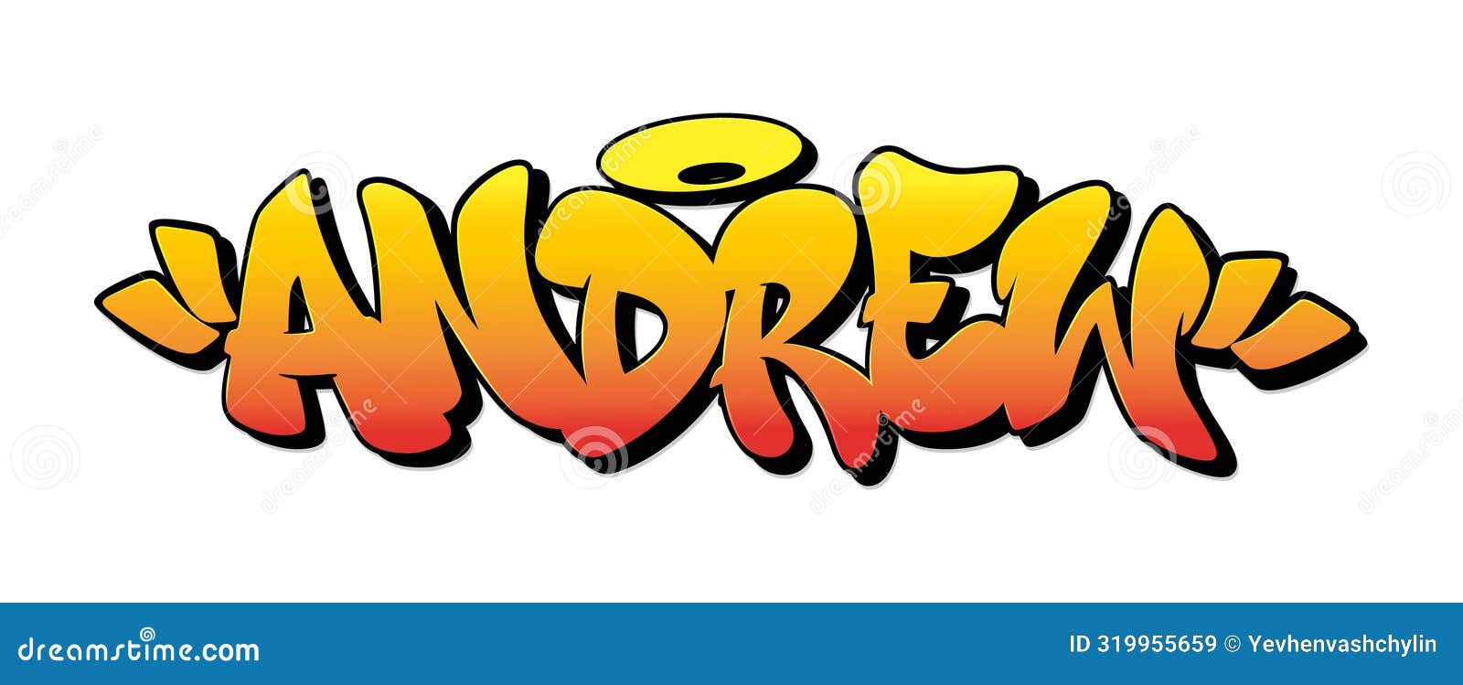 Andrew Name in Graffiti Style. Vector Illustration. Stock Vector ...