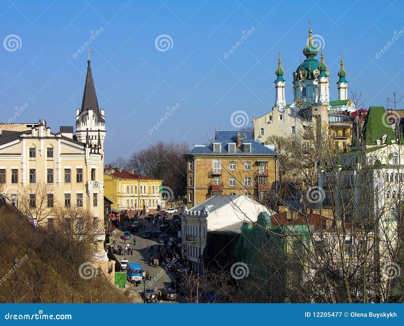 Andriyivsky Uzviz, Kiew, Ukraine Stockbild - Bild von besichtigung ...