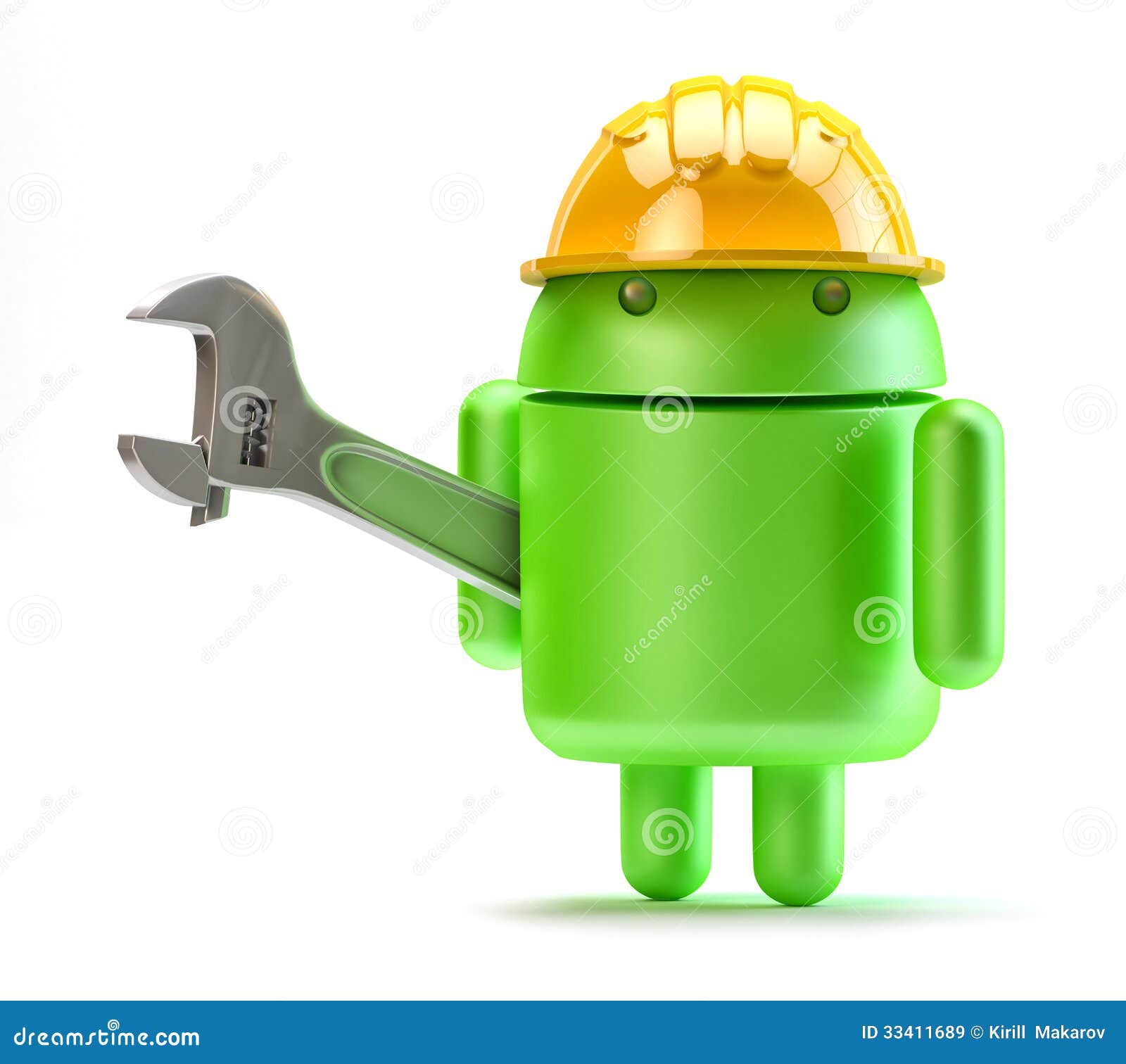Android with Adjustable Wrench. Technology Concept Editorial Stock ...