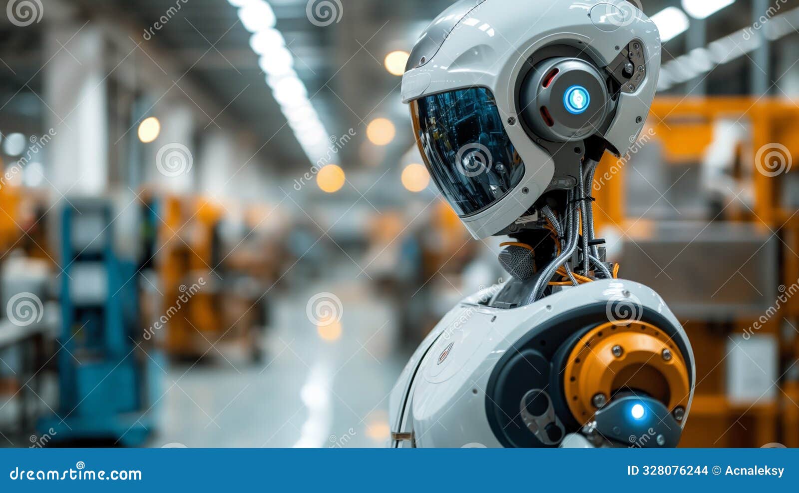 Humanoid Robot, Assisting Workers Stock Photo - Image of cyborg ...