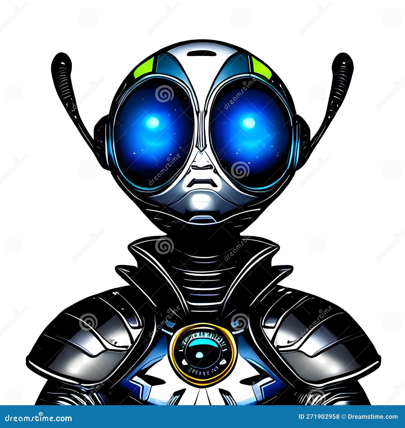 Android alien stock illustration. Illustration of book - 271902958