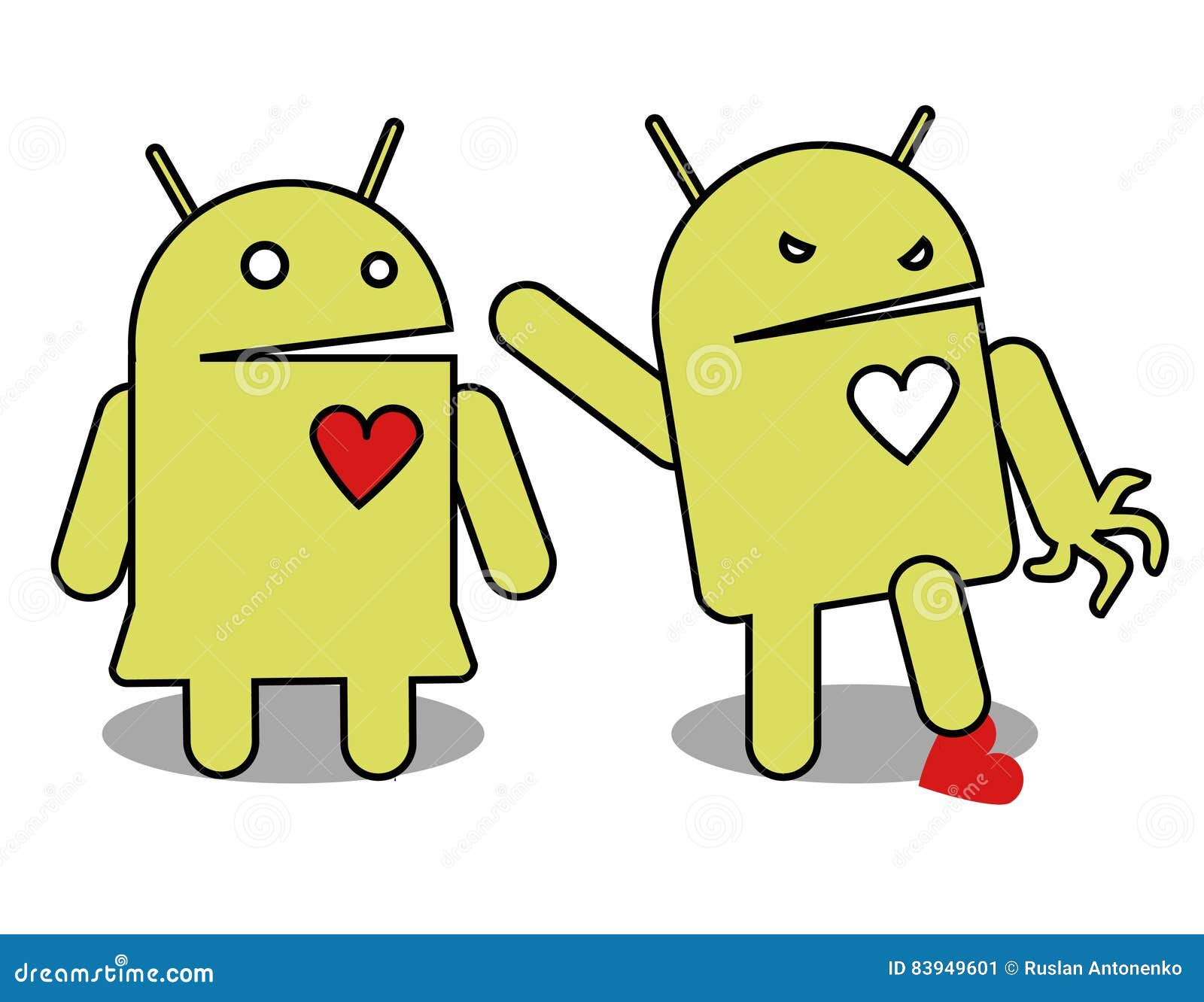 Android angry stock vector. Illustration of emotion, droid - 83949601