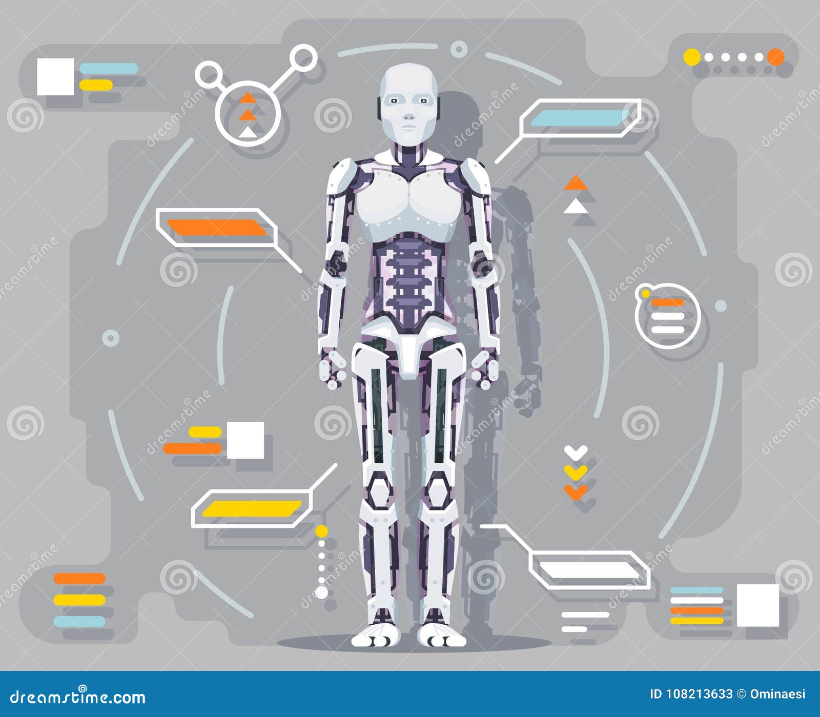 Android Artificial Intelligence Robot Futuristic Information Interface