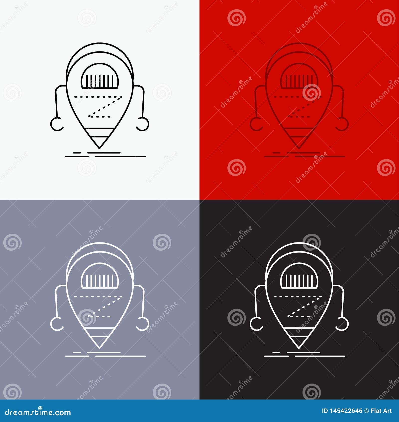 Android, Beta, Droid, Robot, Technology Icon Over Various Background ...