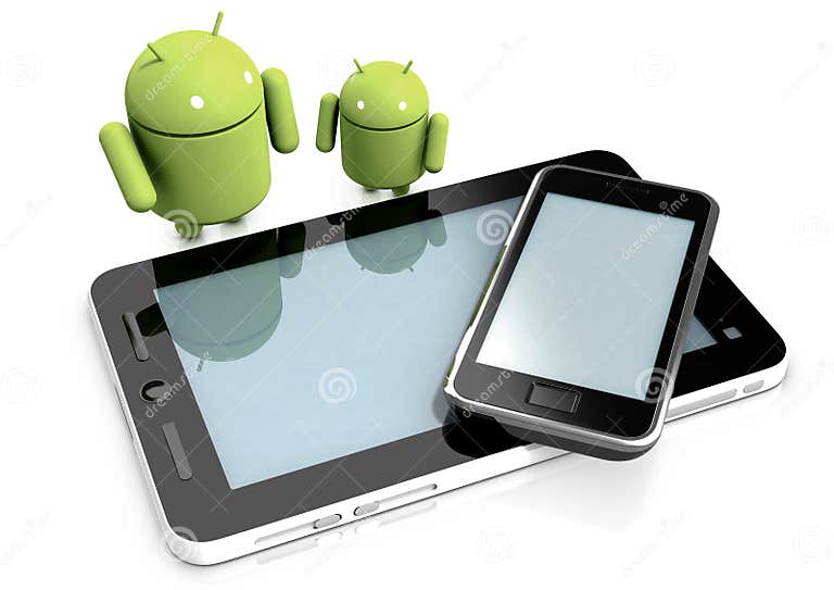 Android Characters and Devices Editorial Image - Illustration of device ...