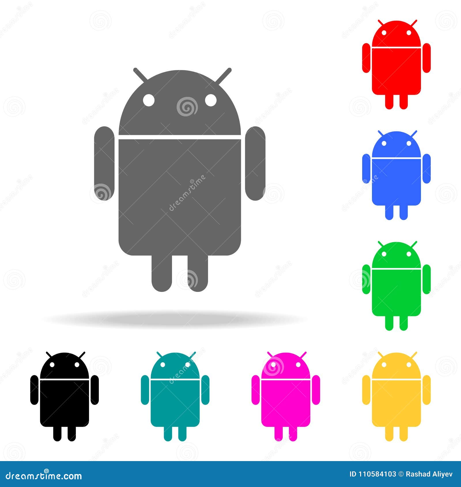 Android Classic Emblem Icon. Elements in Multi Colored Icons for Mobile ...