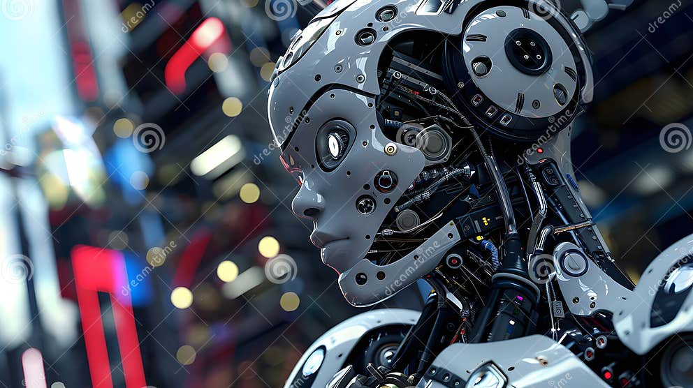 Android Cybernetic Concept, an Android Cybernetic Being. Stock ...