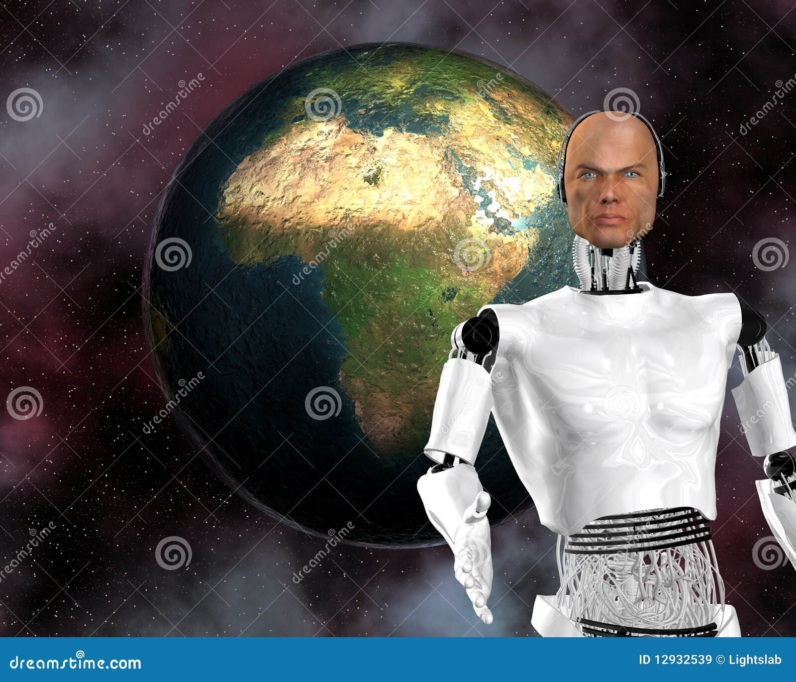 Android, Cybernetic Intelligence Stock Illustration - Illustration of ...