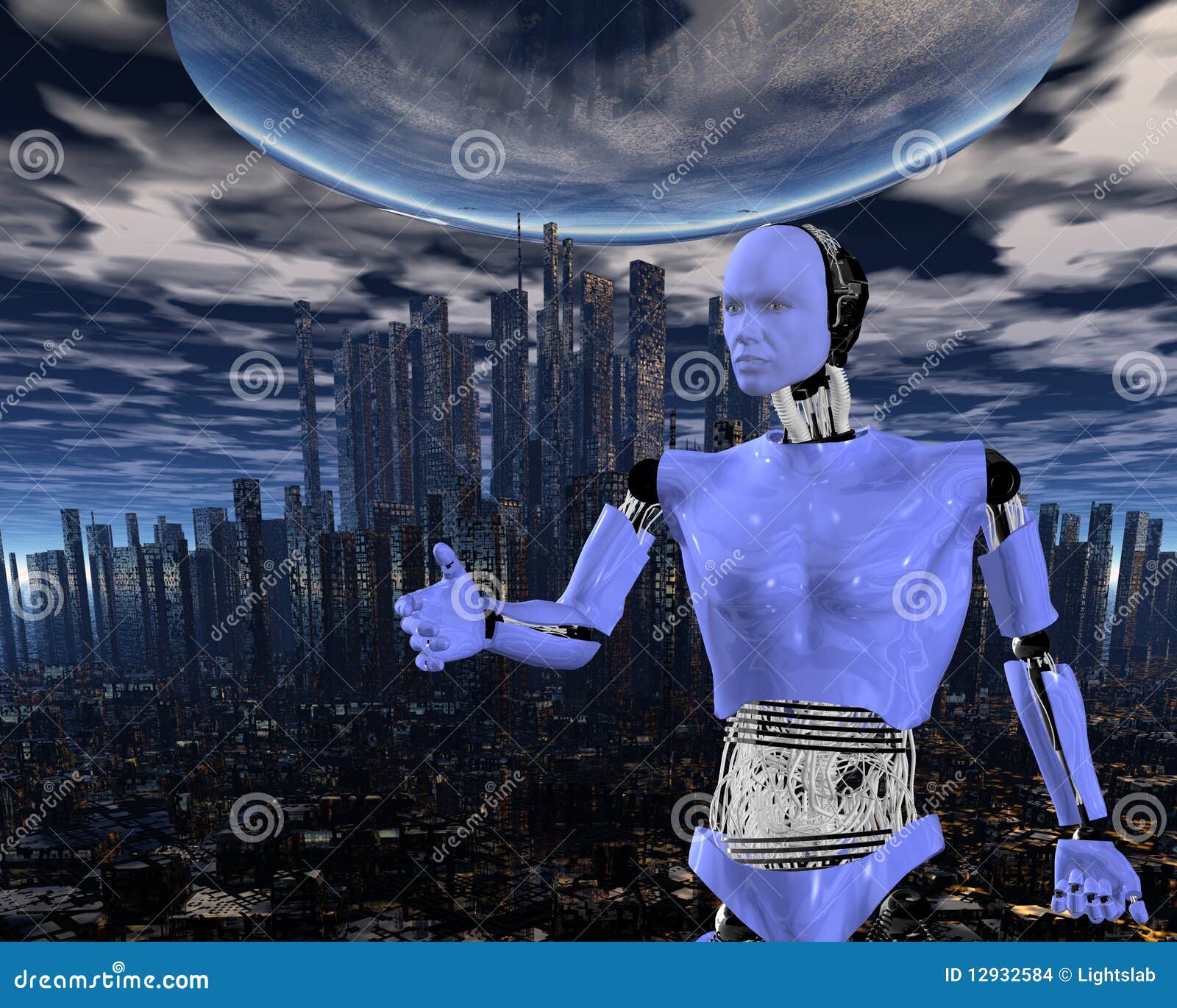 Android, Cybernetic Intelligence Stock Illustration - Illustration of ...