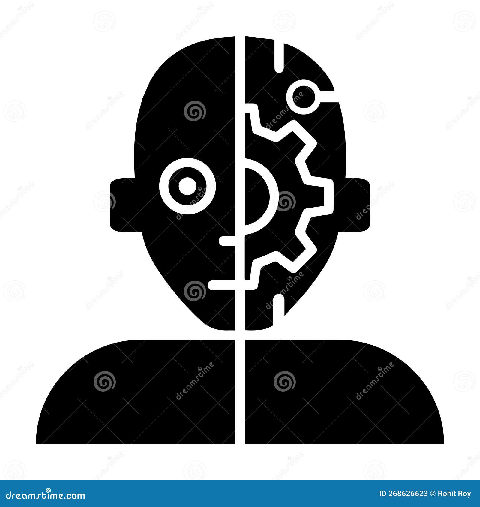Android, Cybernetics, Head Icon Stock Illustration - Illustration of ...