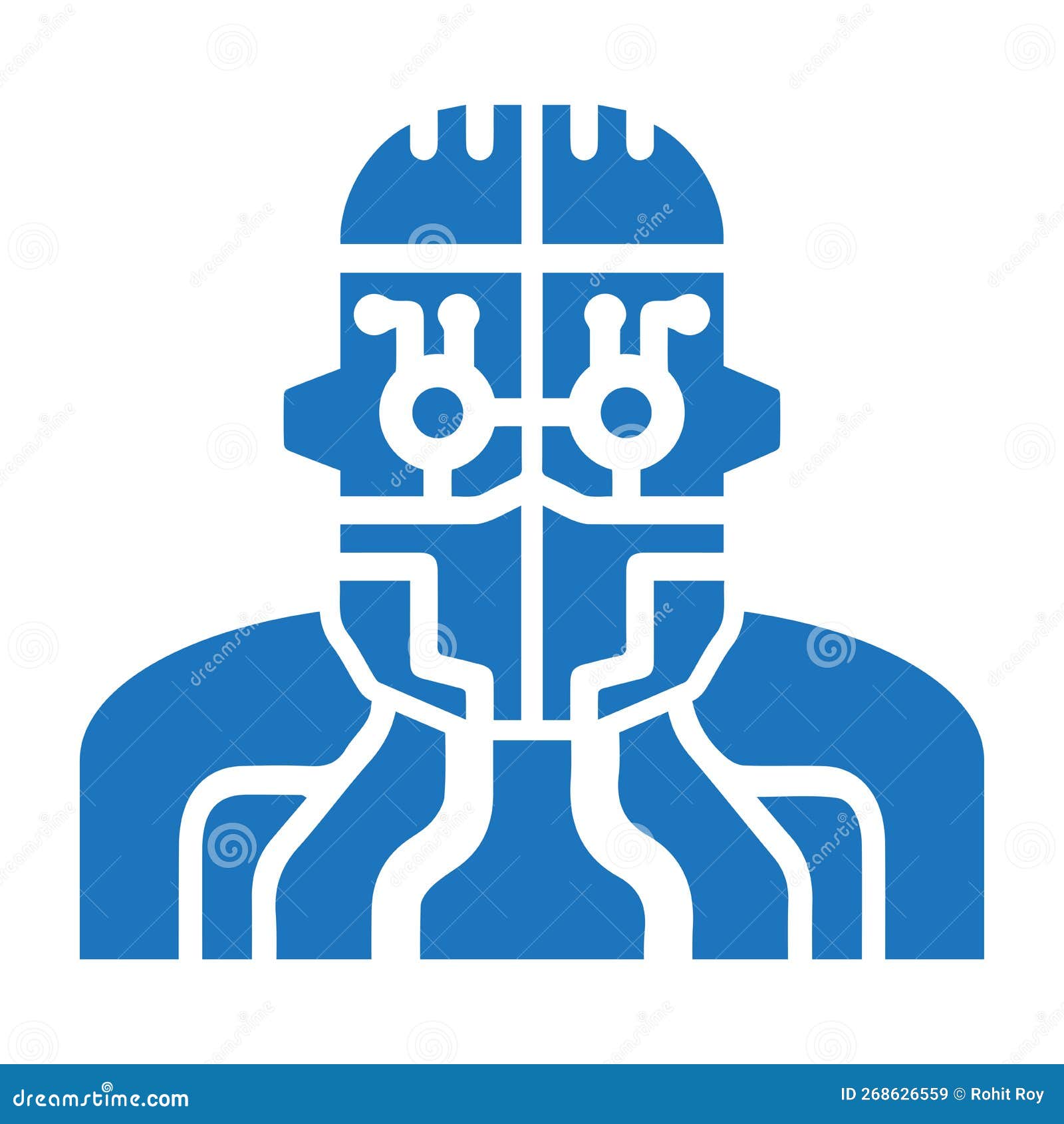 Cybernetics Icon. Monochrome Simple Line Future Technology Icon For ...
