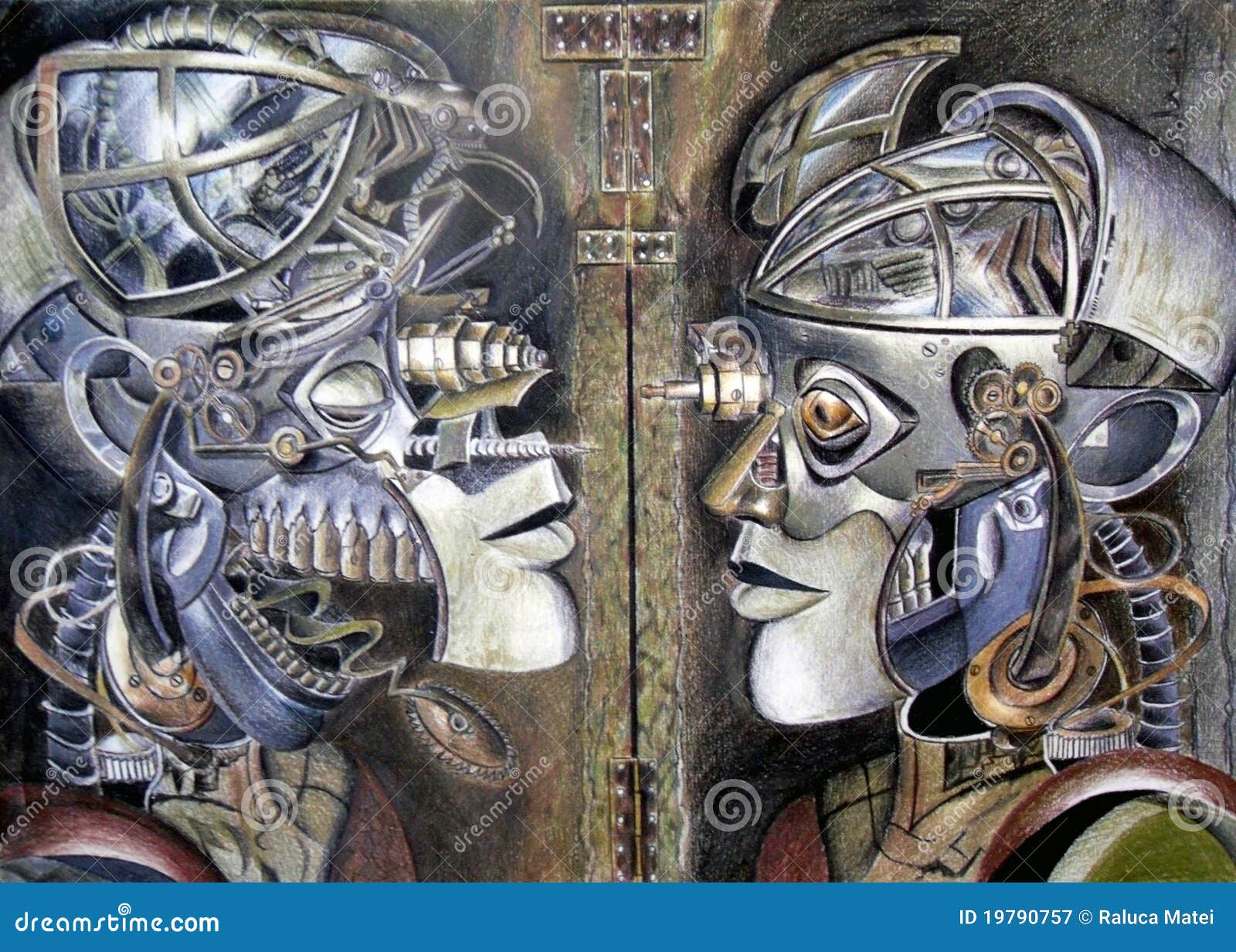 Android drawing stock illustration. Illustration of creativity - 19790757