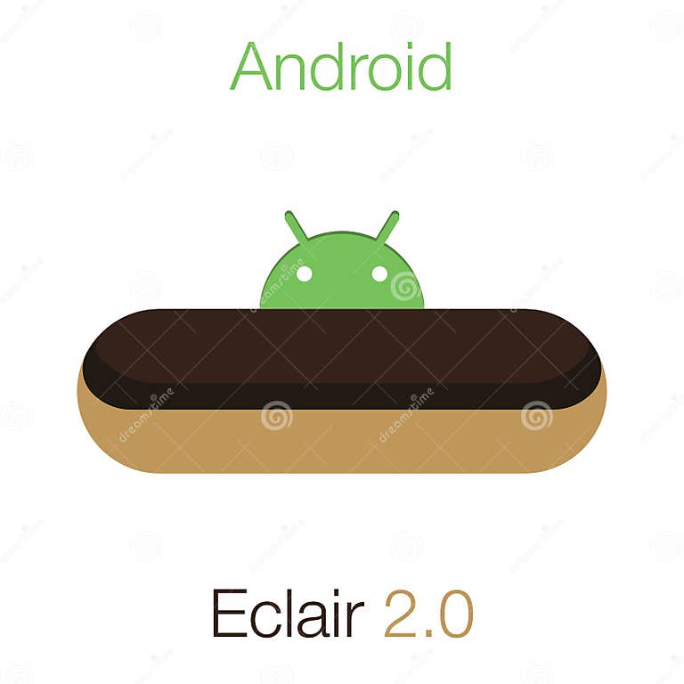 Android Eclair 2.0 Flat Vector Editorial Photography - Illustration of ...