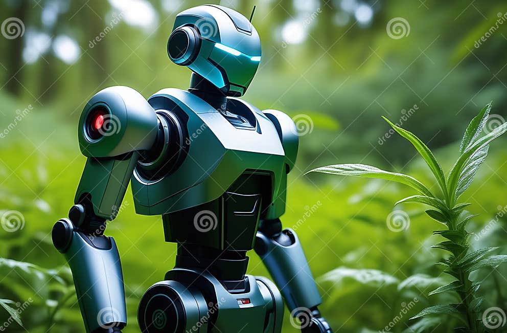 Android Exploring Natural World, Highlighting Balance between ...