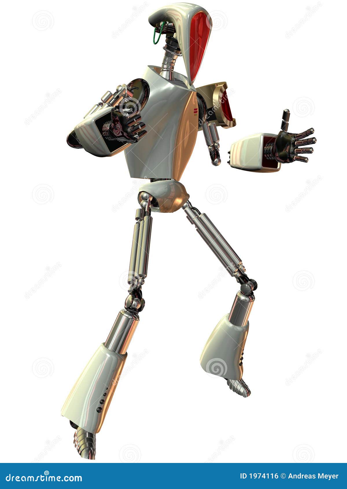 Android-Fighting Stance stock illustration. Illustration of electronic ...