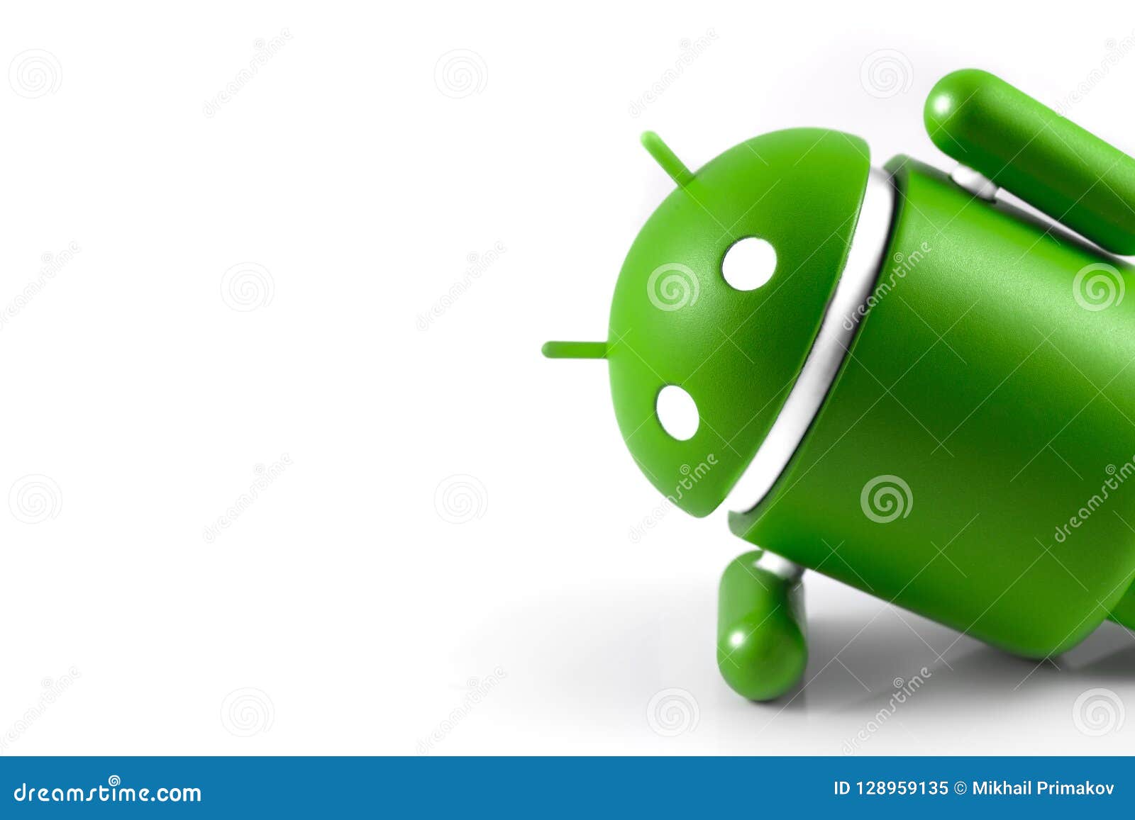 Android Figure Replica Standing on White Table. Android is the O ...
