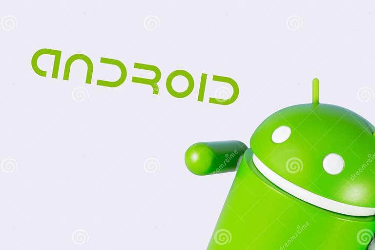 Android Figure on the White Background Editorial Stock Image - Image of ...