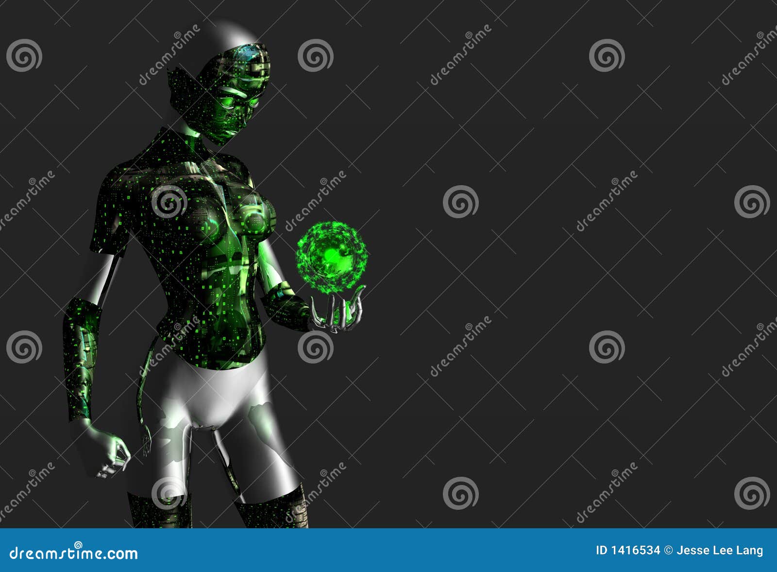 Android girl stock illustration. Illustration of face - 1416534