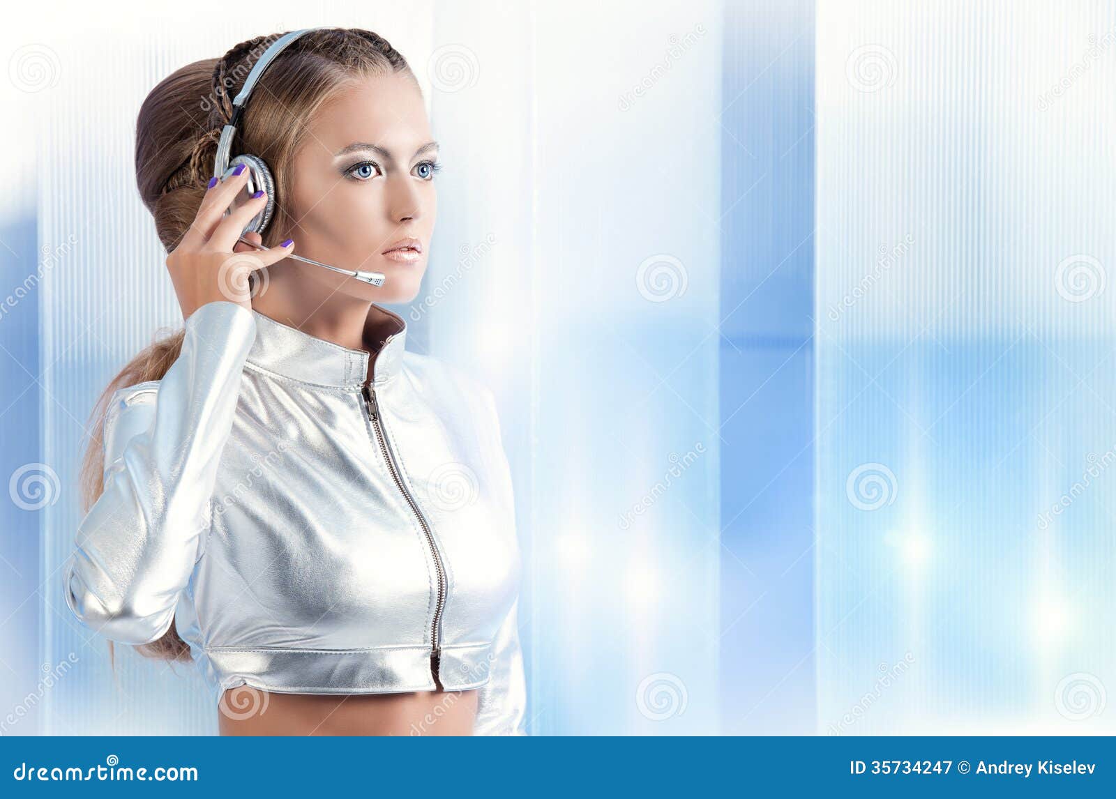 Android girl stock image. Image of generation, makeup - 35734247